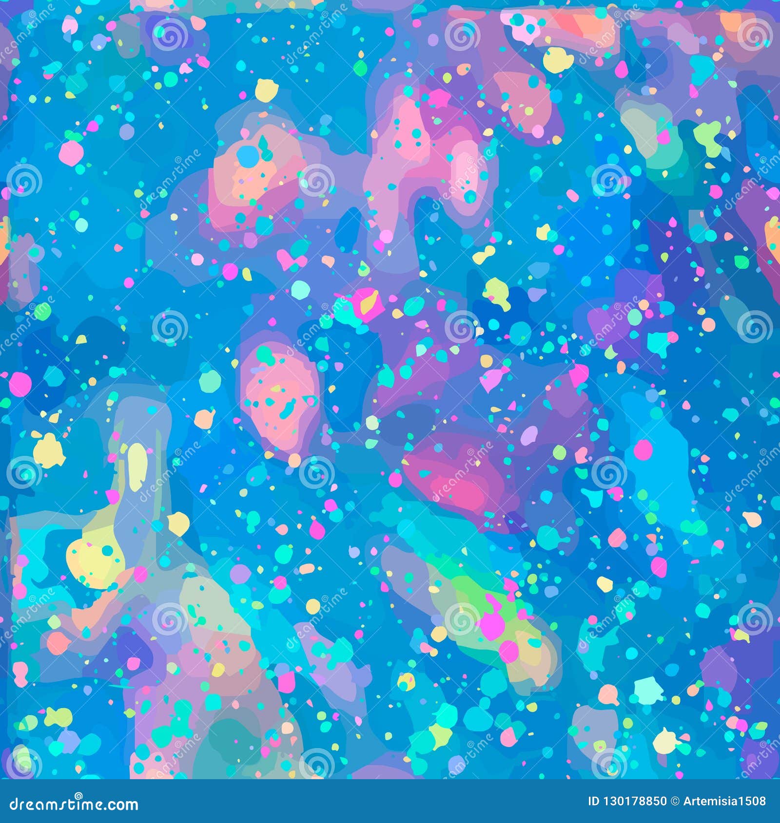 Seamless Pattern from Color Splashes and Smudges. Abstract Seaml Stock ...