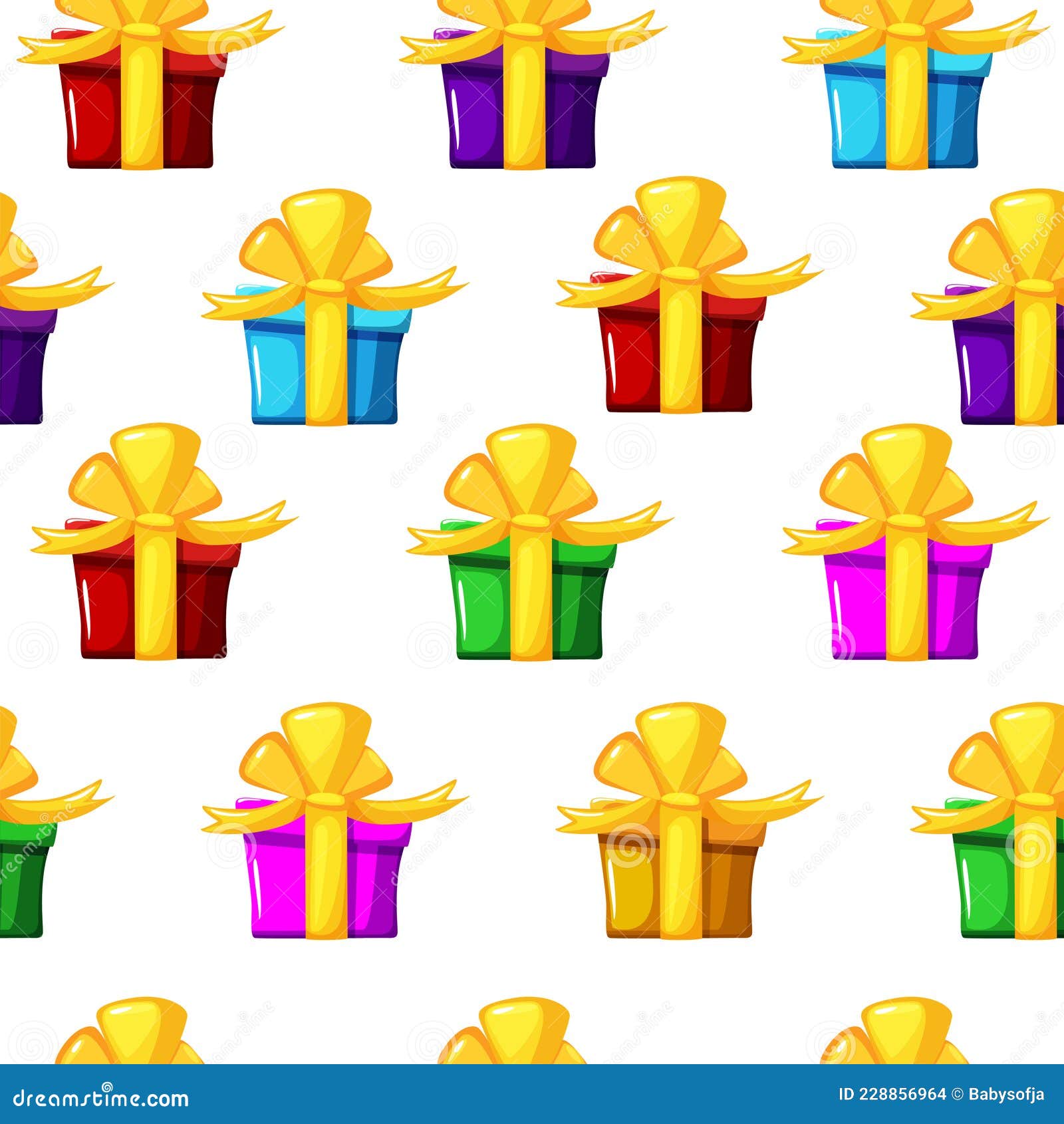 Seamless Pattern Colored Boxes for Wallpaper, Game Design. Stock Vector ...