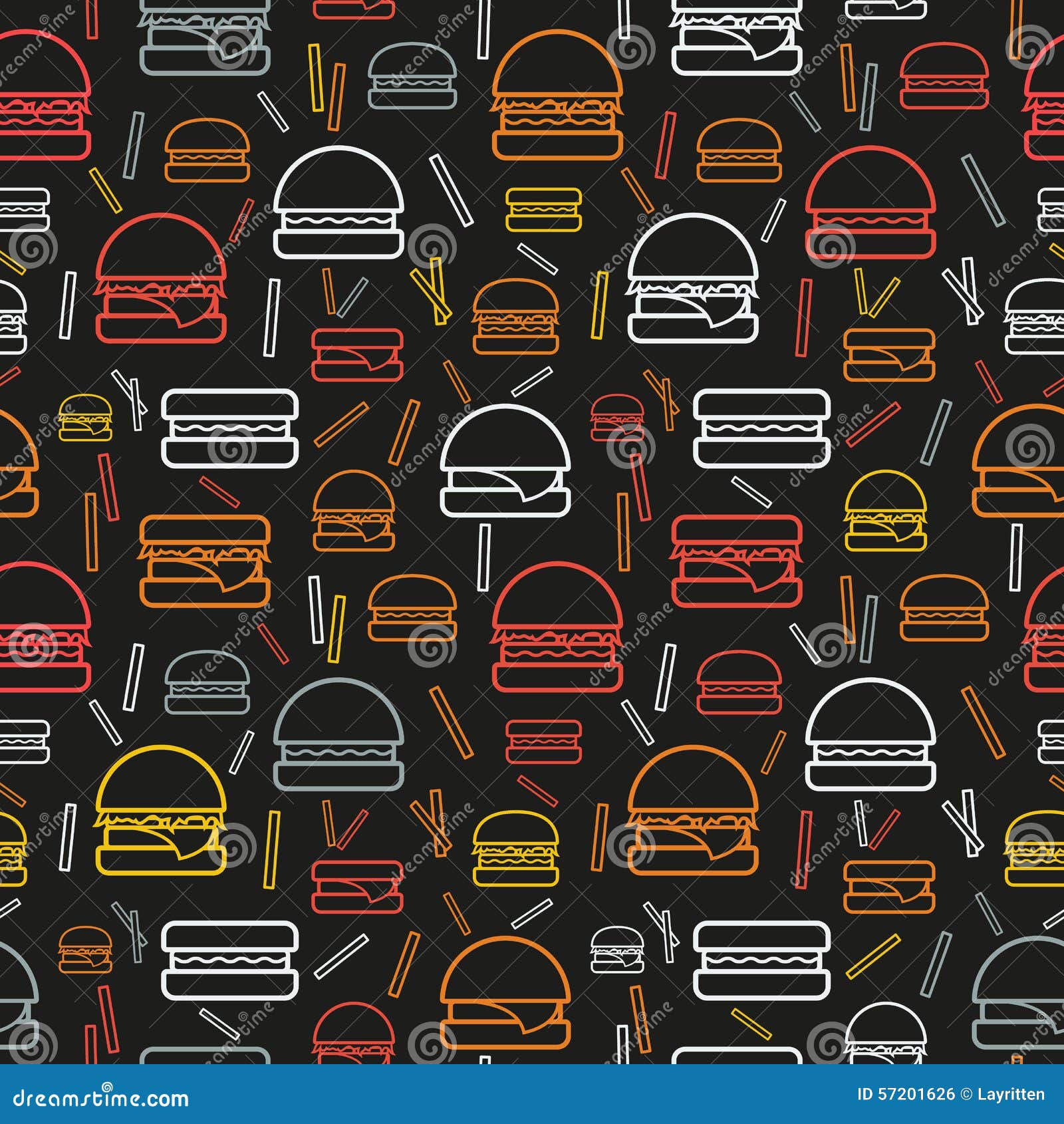 Background Burgers Fries Stock Illustrations – 634 Background Burgers ...