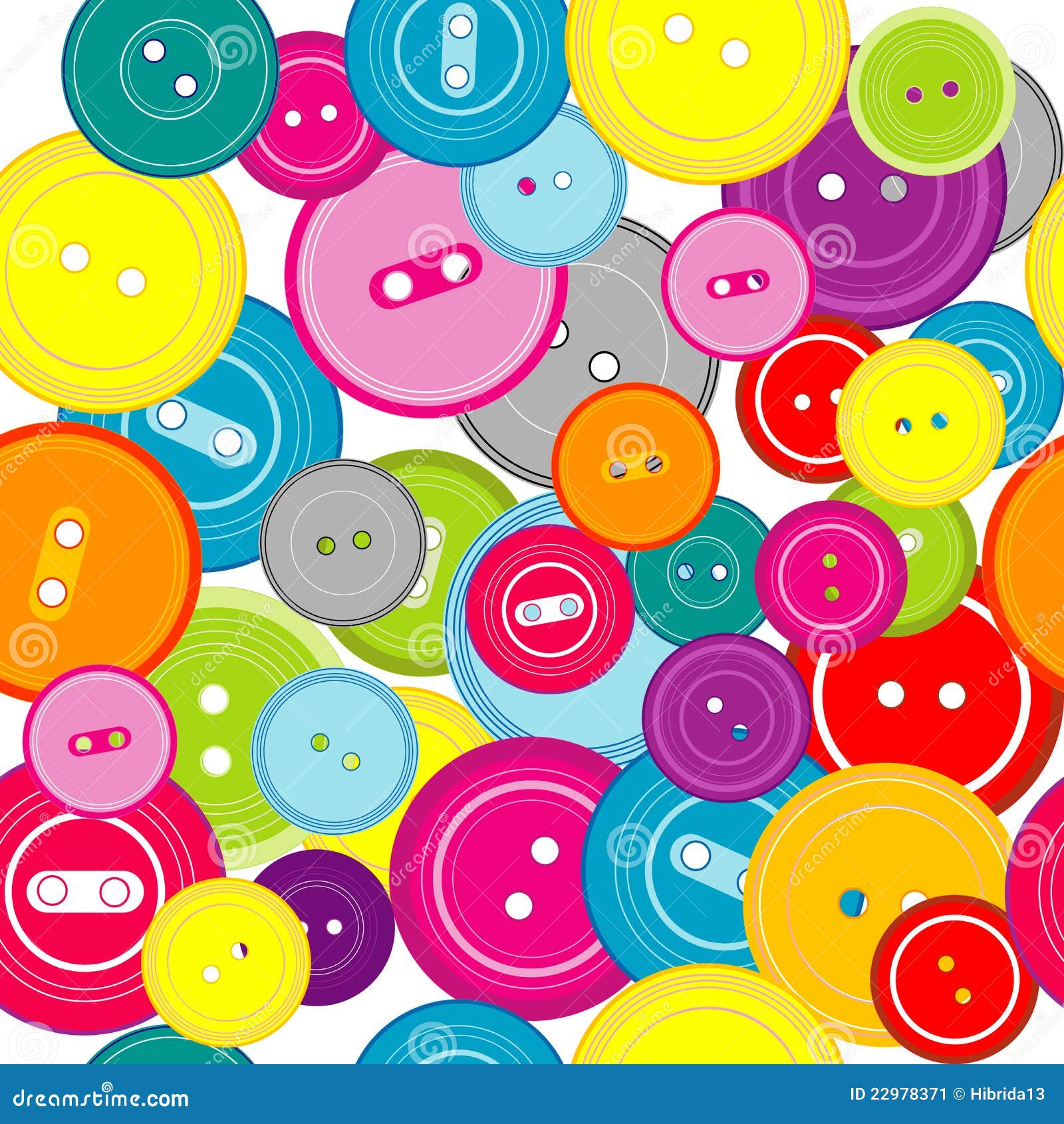 Seamless Pattern with Colored Buttons Stock Vector - Illustration of ...