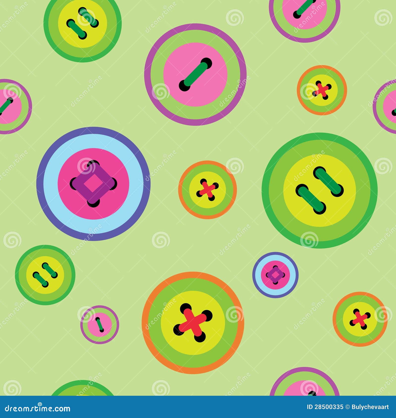 Seamless Pattern with Colored Buttons Stock Vector - Illustration of ...