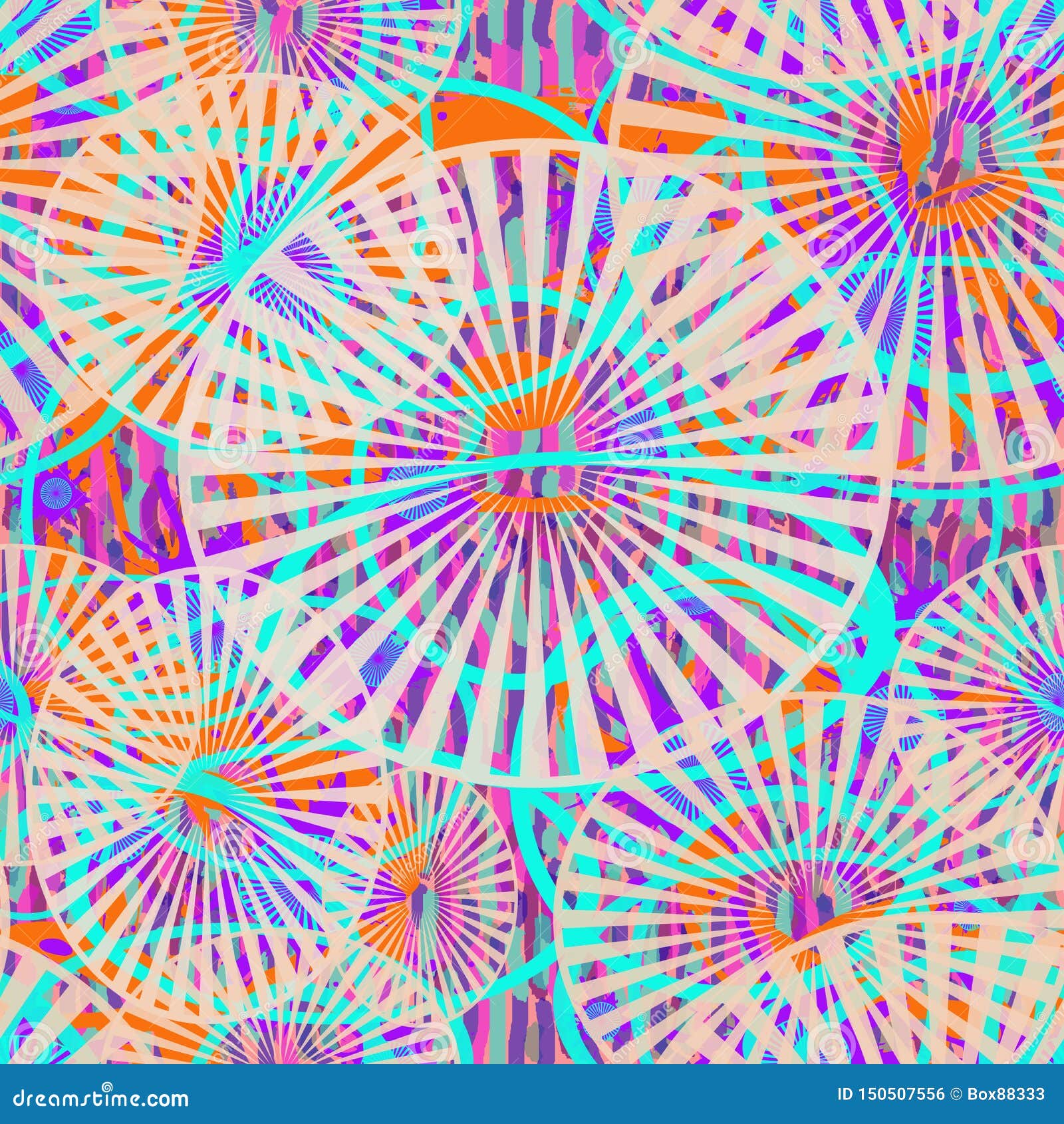 Seamless Pattern of Colored Circles. Stock Illustration - Illustration ...