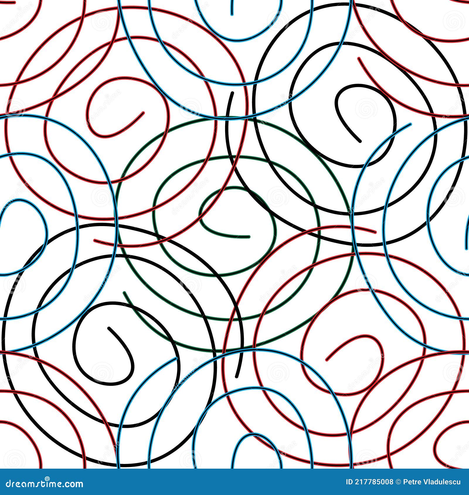 1191 Seamless Pattern with Colored Curved Lines, Modern Stylish Image ...