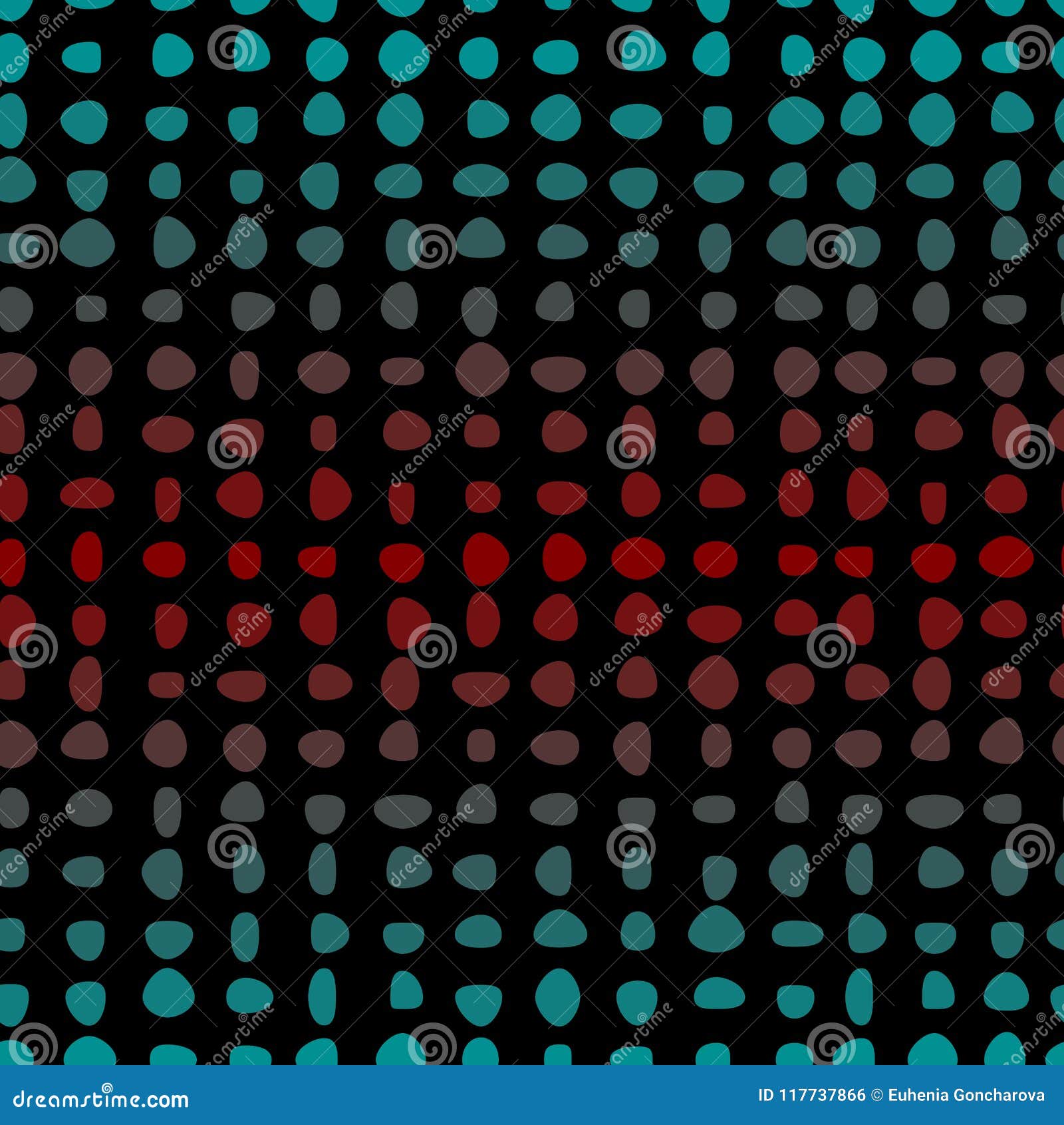 Seamless Pattern of Colored Dots Lined Up in Rows Stock Vector ...