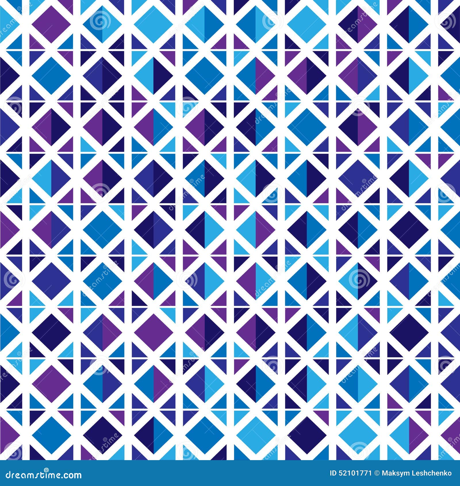Seamless Pattern of Colored Geometric Shapes Stock Illustration ...