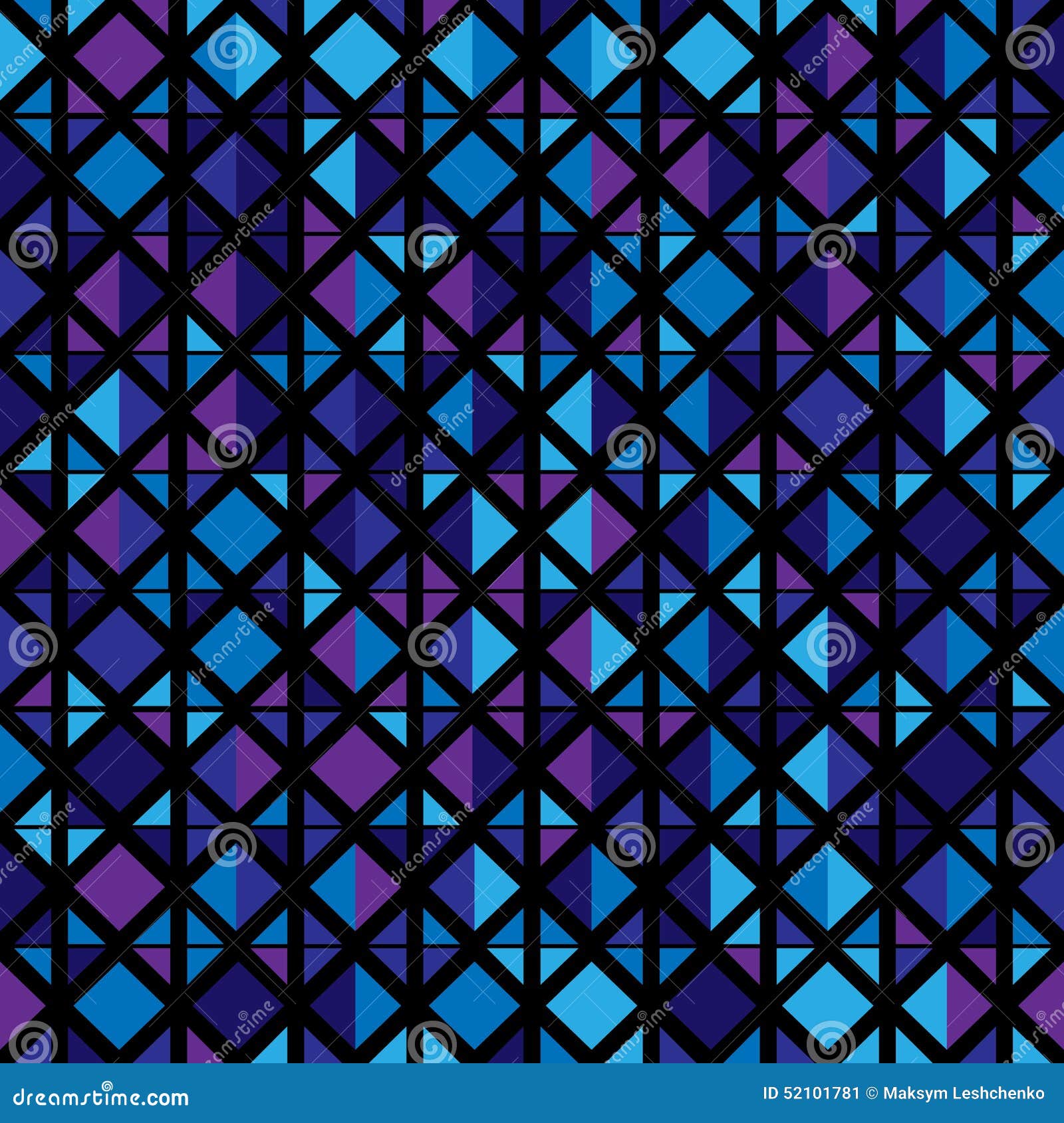 Seamless Pattern of Colored Geometric Shapes Stock Illustration ...