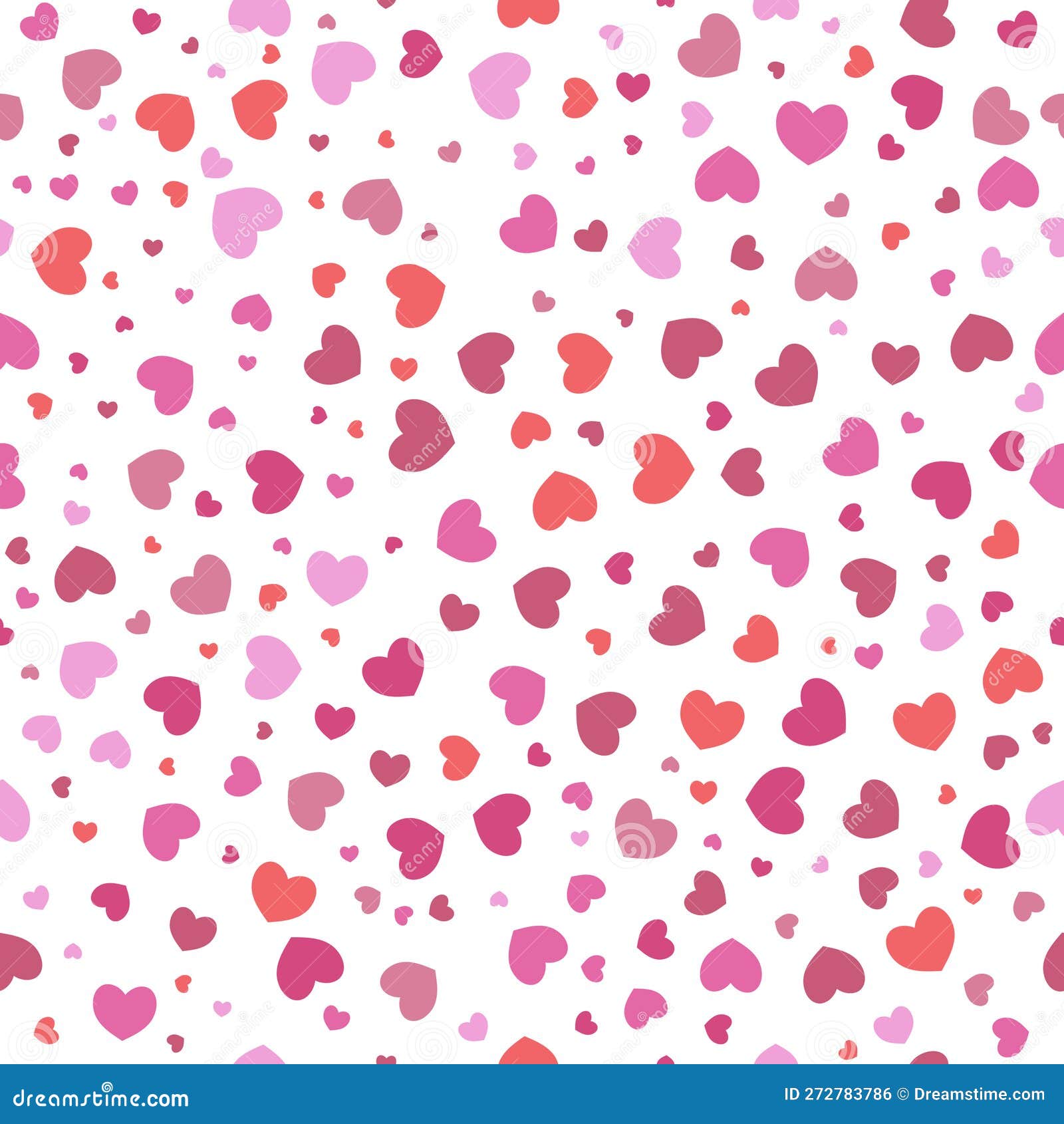 Seamless Pattern with Colored Hearts. Template for Textures, Textiles ...
