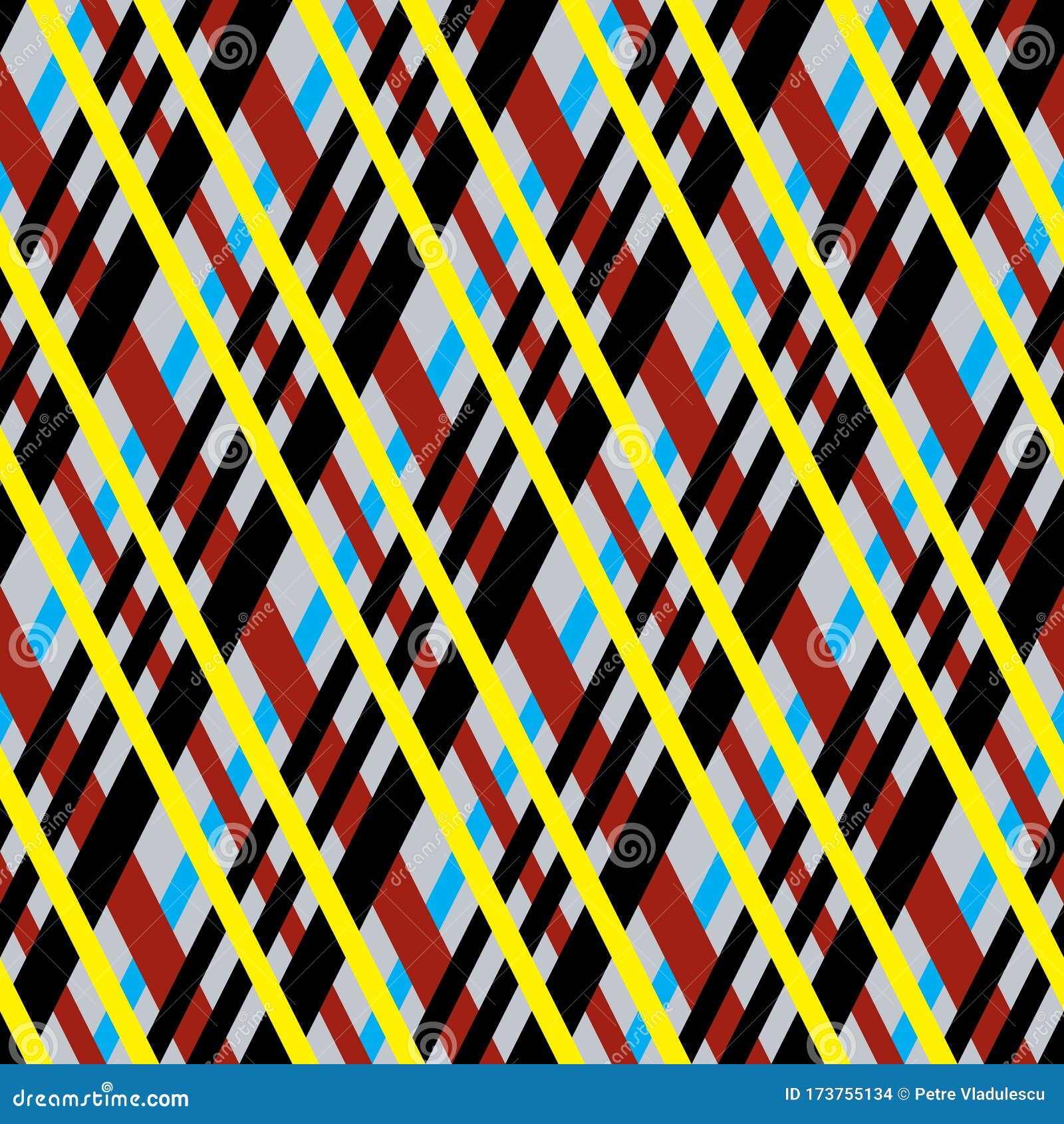 Seamless Pattern with Colored Intertwined Bands, Modern Stylish Image ...