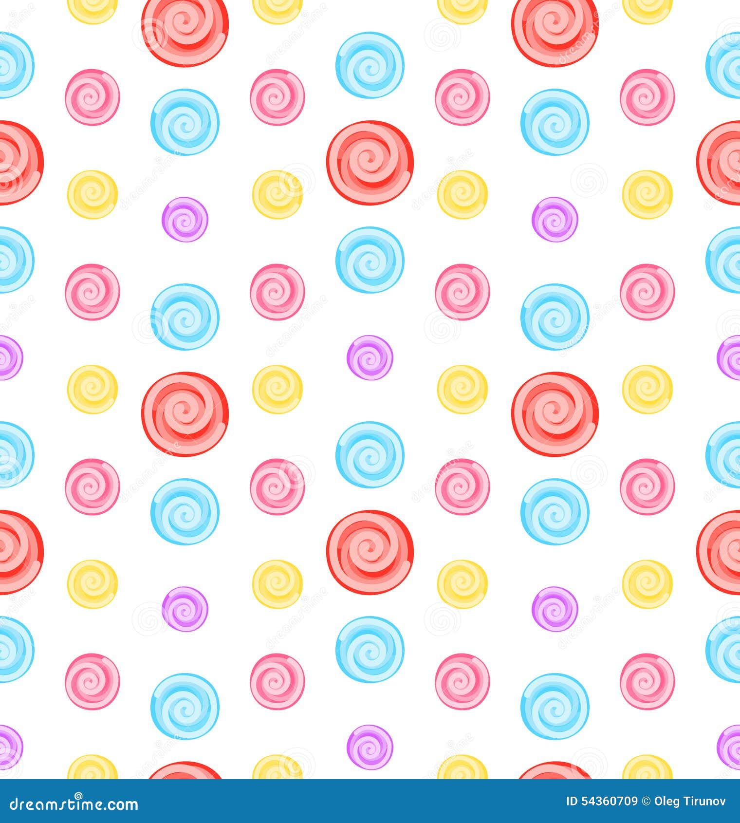 Seamless Pattern with Colored Lollipops Stock Vector - Illustration of ...