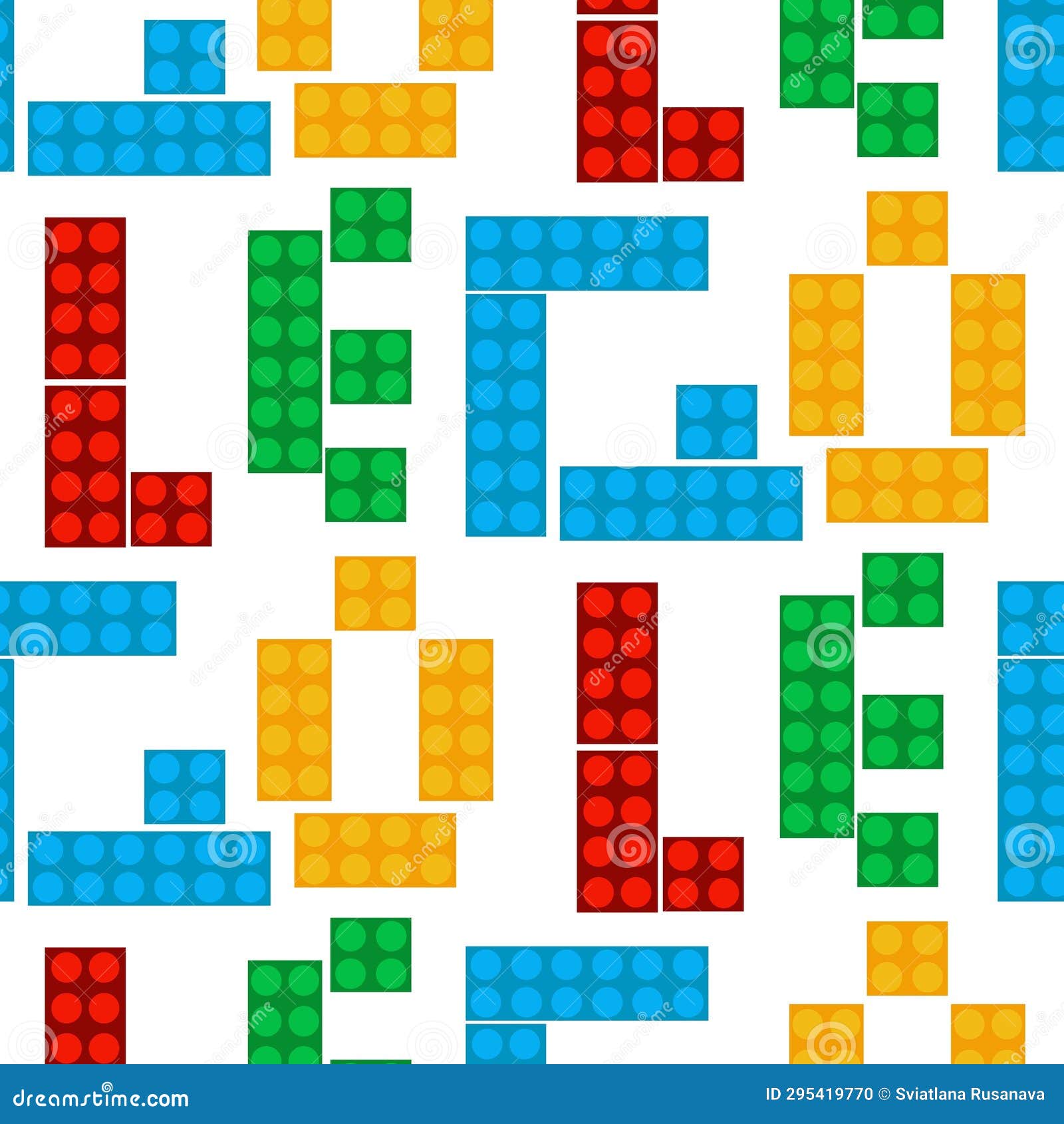 Seamless Pattern of Colored Plastic and the Name of the Designer. LEGO ...