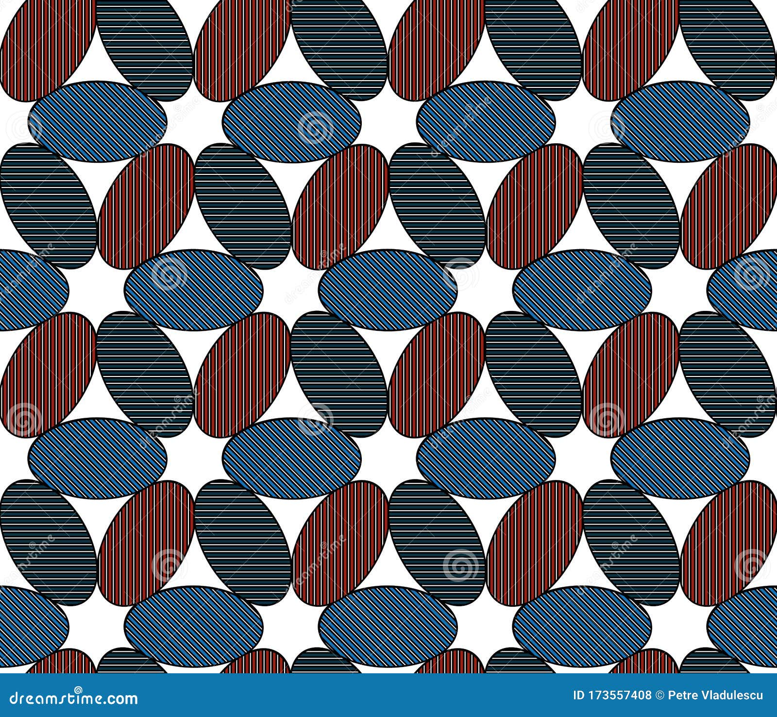 Seamless Pattern with Colored Segments(ellipse), Modern Stylish Image ...