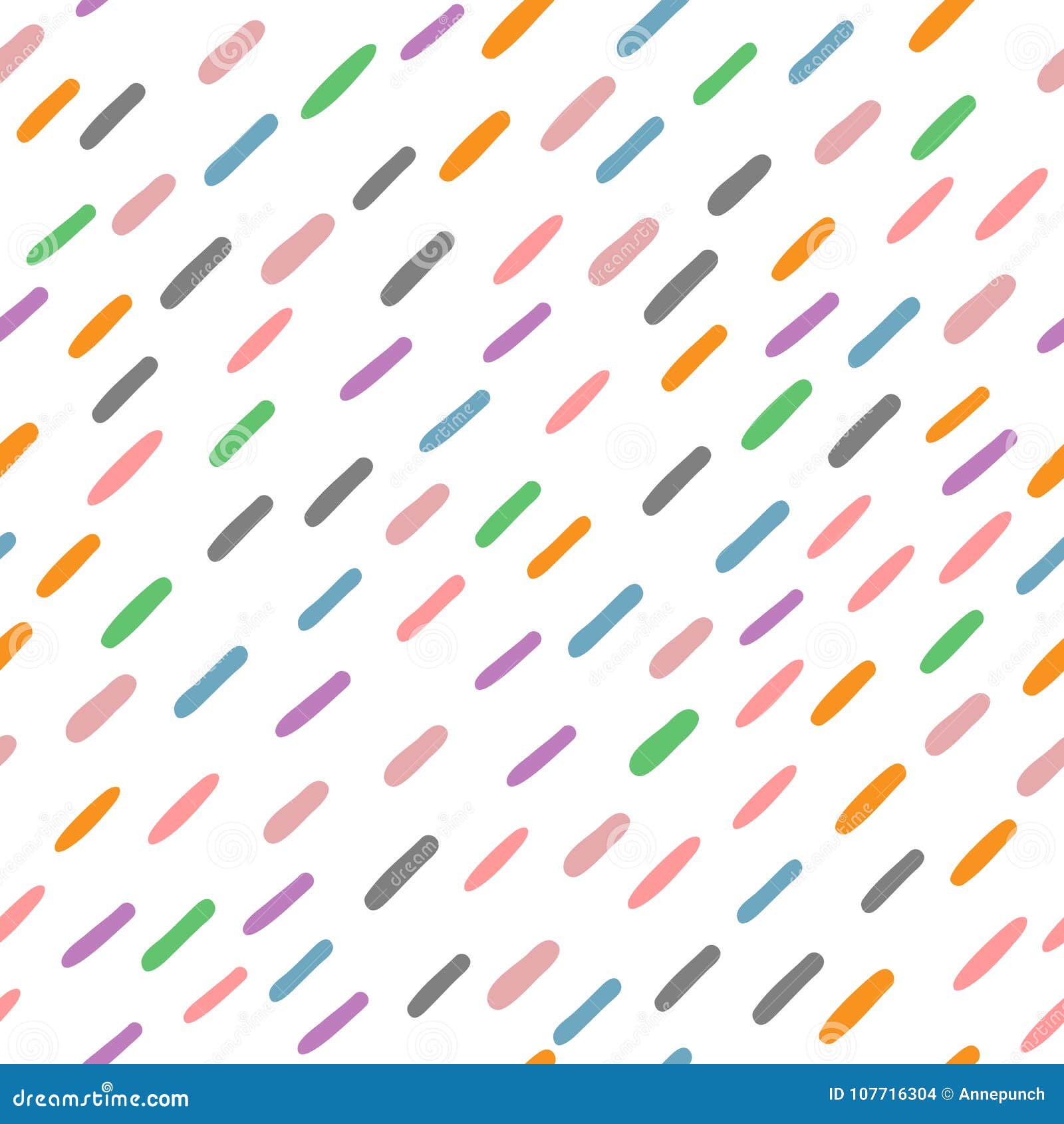 Seamless Pattern with Colored Short Lines Drawn by Hand. Trendy Sketch ...
