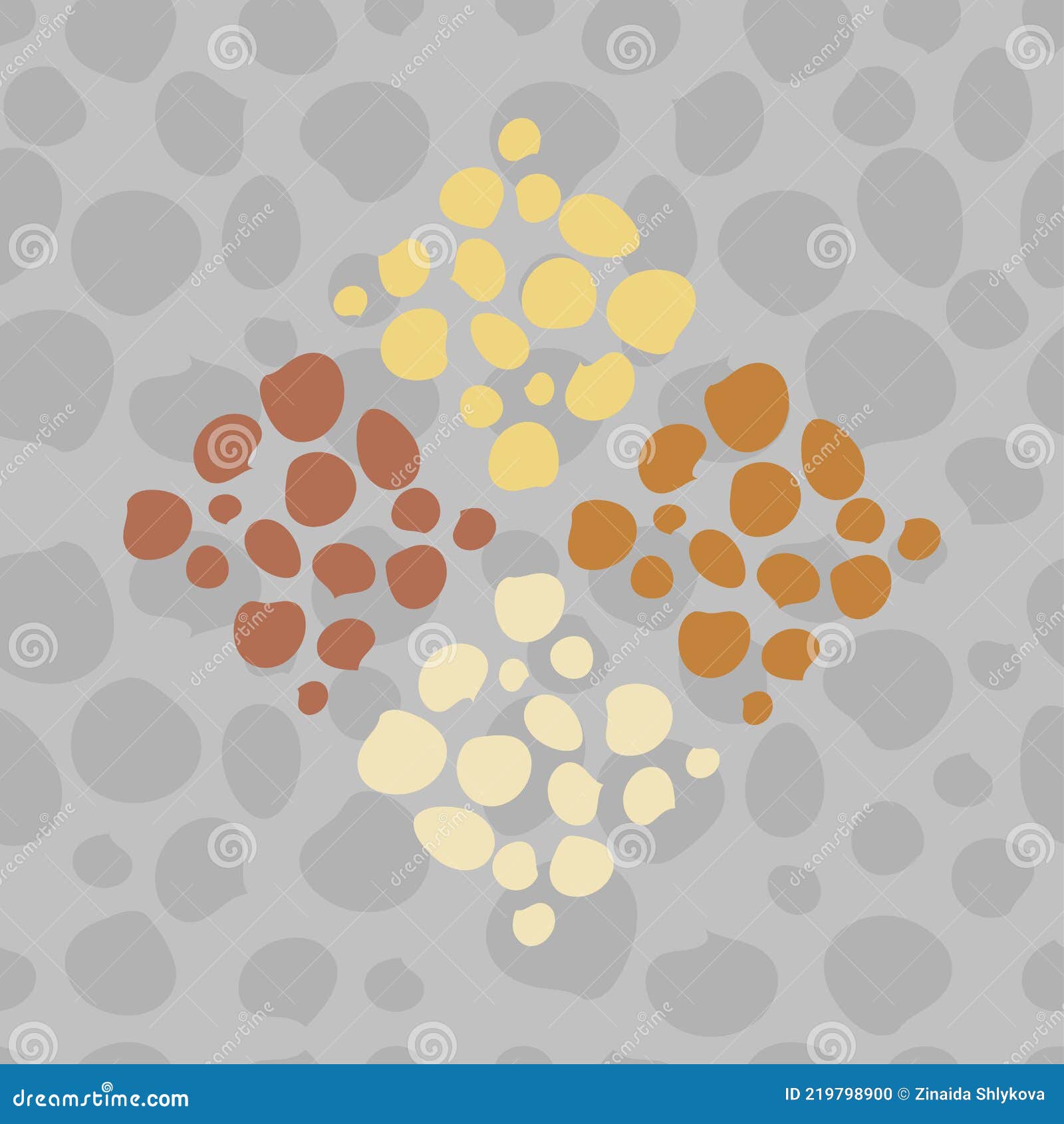 Seamless Pattern of Colored Spots of Various Shapes and Geometric ...