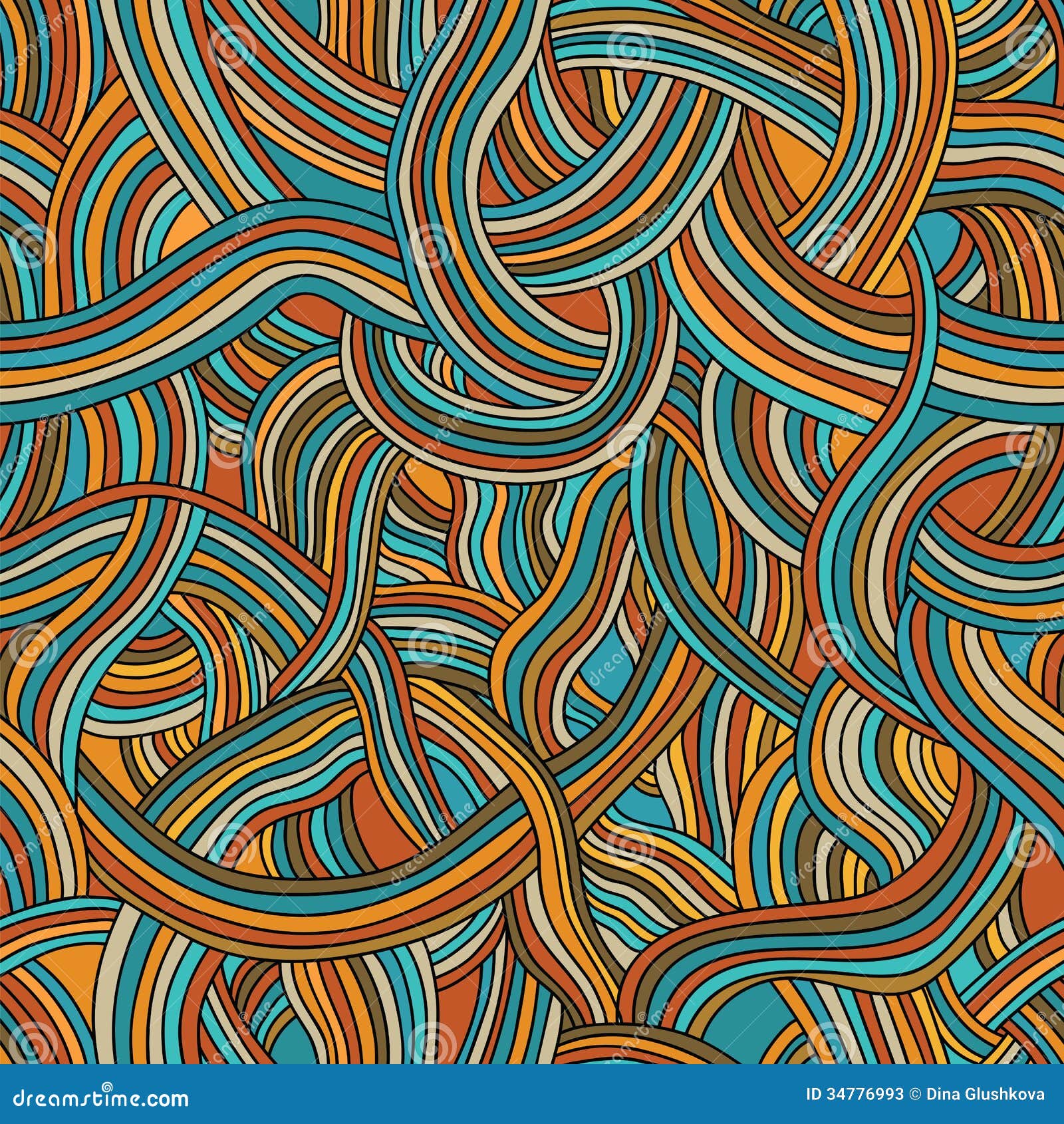 Seamless Pattern of Colored Strips of Smooth Stock Illustration ...