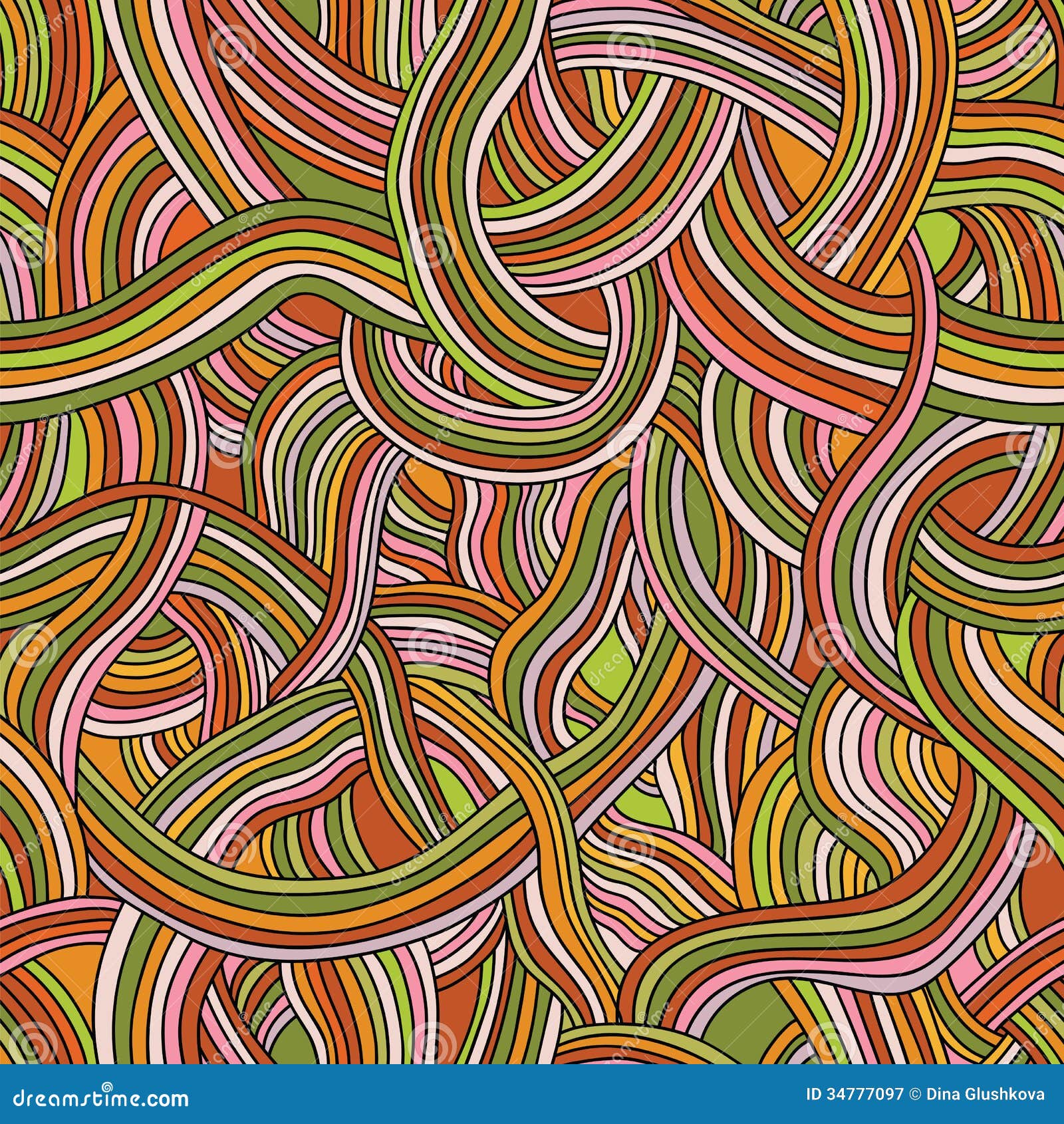 Seamless Pattern of Colored Strips of Smooth Stock Illustration ...