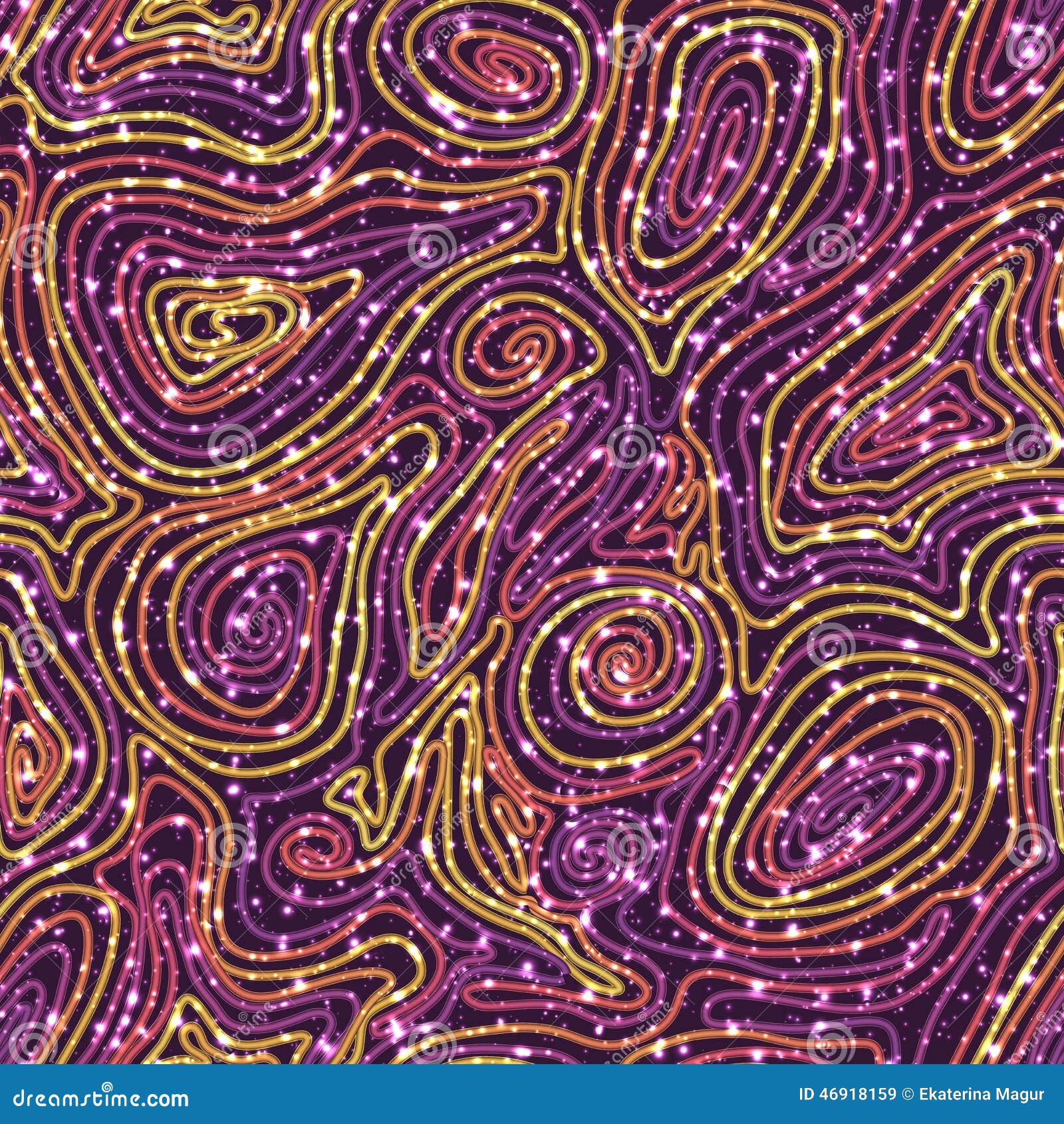 Seamless Pattern with Colored Threads Stock Illustration - Illustration ...