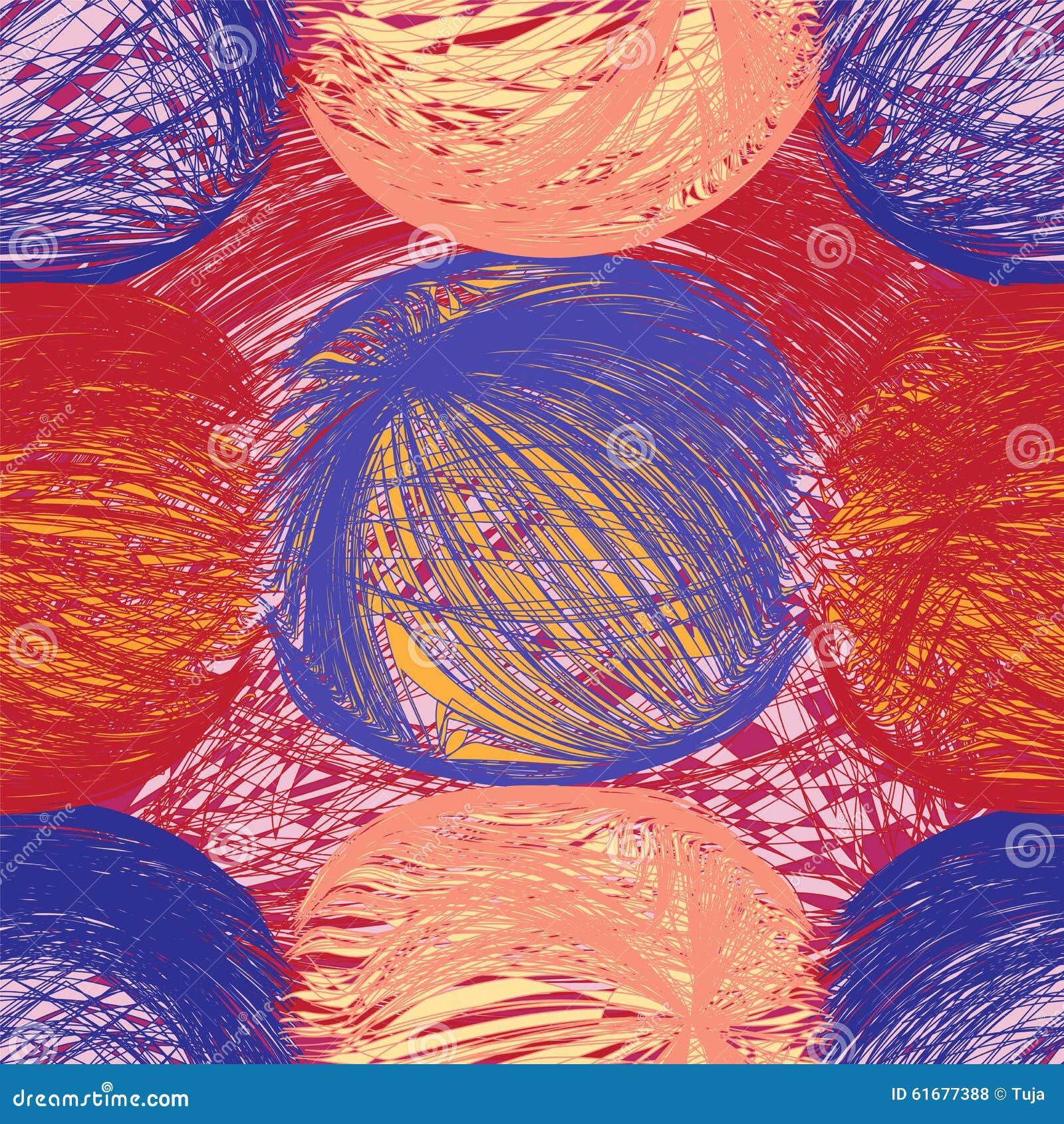 Seamless Pattern with Colorful Abstract Tangled Clews Stock Vector ...