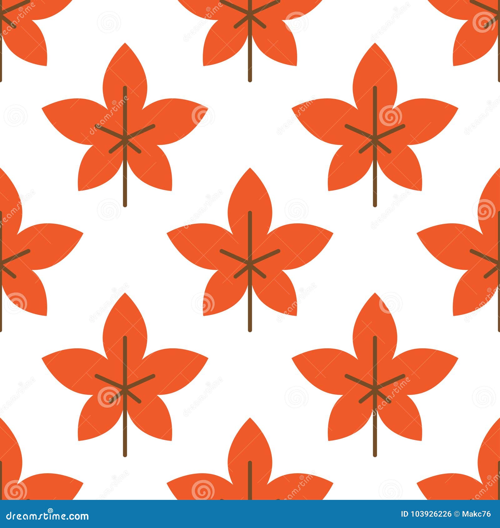 Seamless Stylized Leaf Pattern. Stock Vector - Illustration of design ...