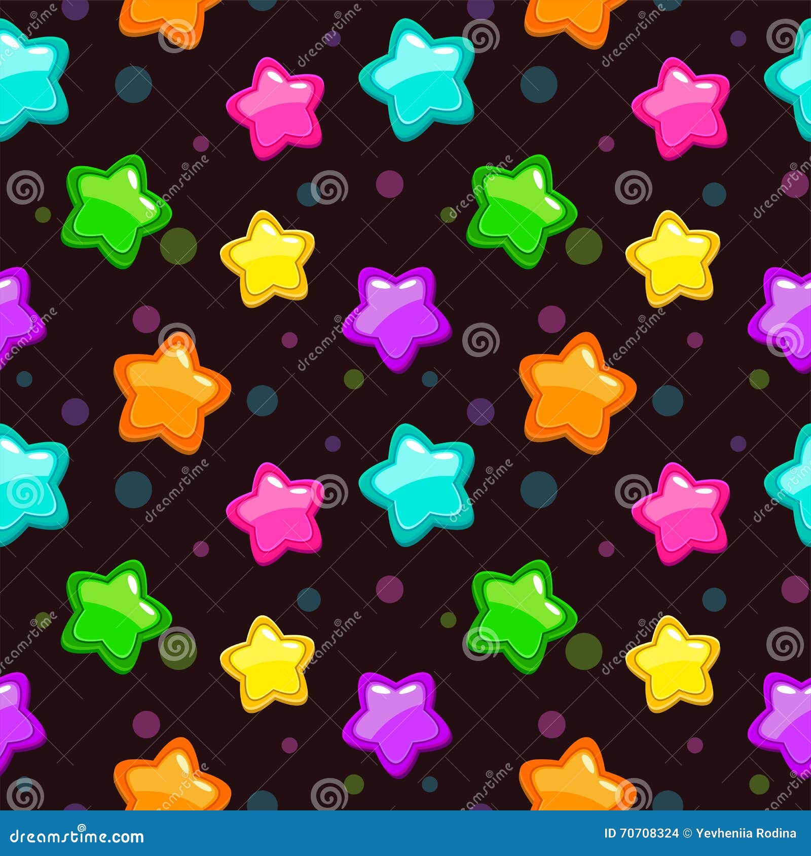 Seamless Pattern with Colorful Bright Stars Stock Vector - Illustration ...