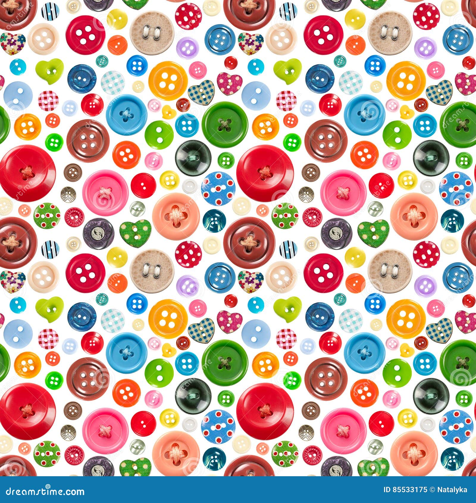 Seamless Pattern with Colorful Buttons Stock Image - Image of abstract ...