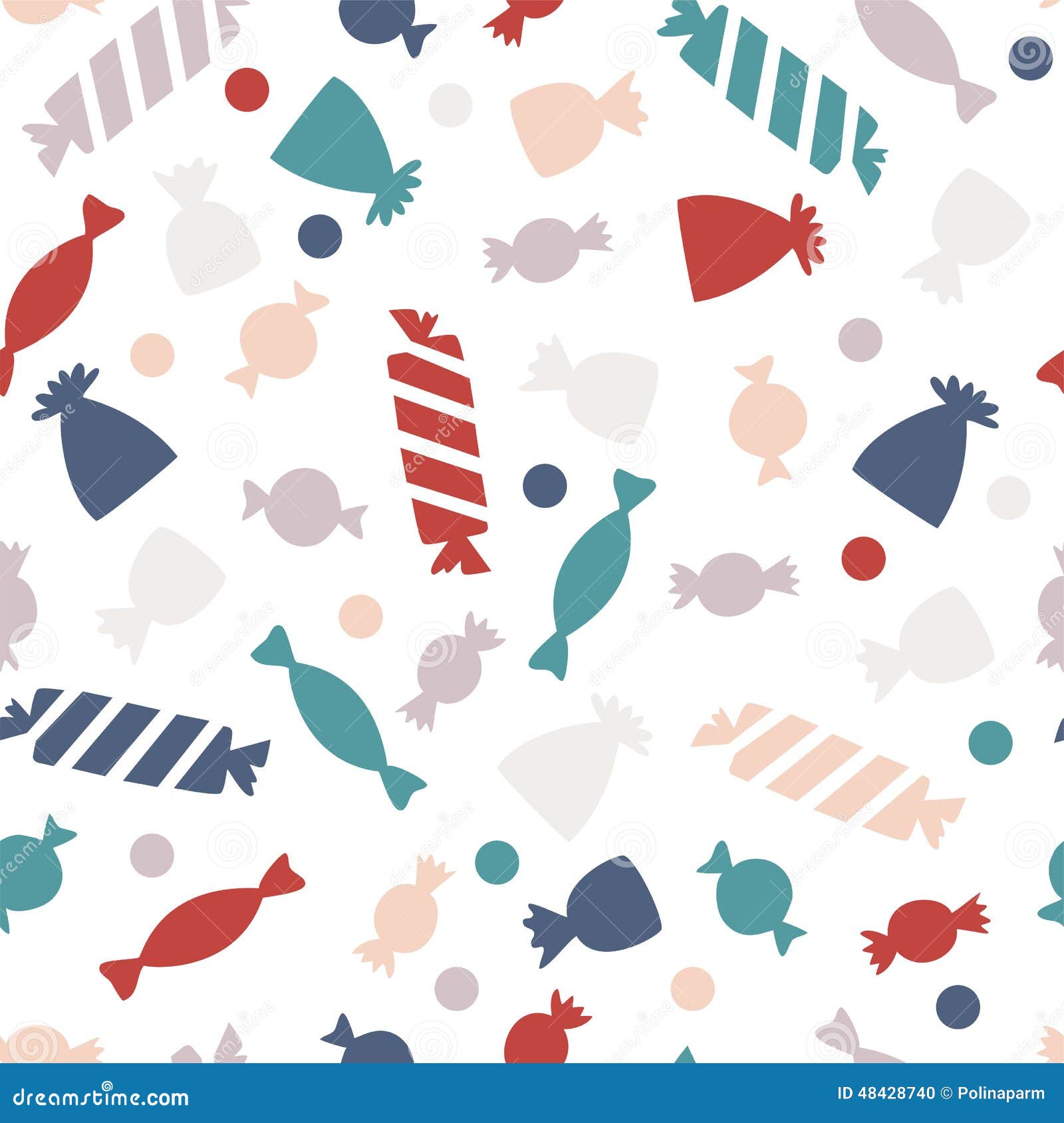 Seamless Pattern with Colorful Candy. Candy for Halloween Party Stock ...