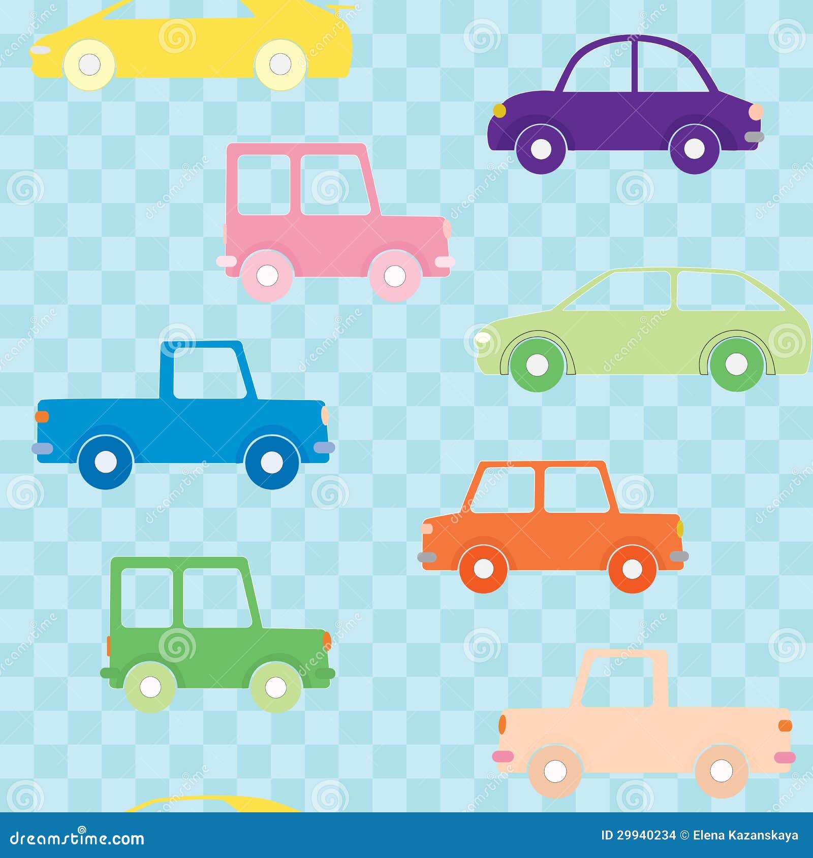 Colorful Cars Collection Isolated On White. Stock Image | CartoonDealer ...