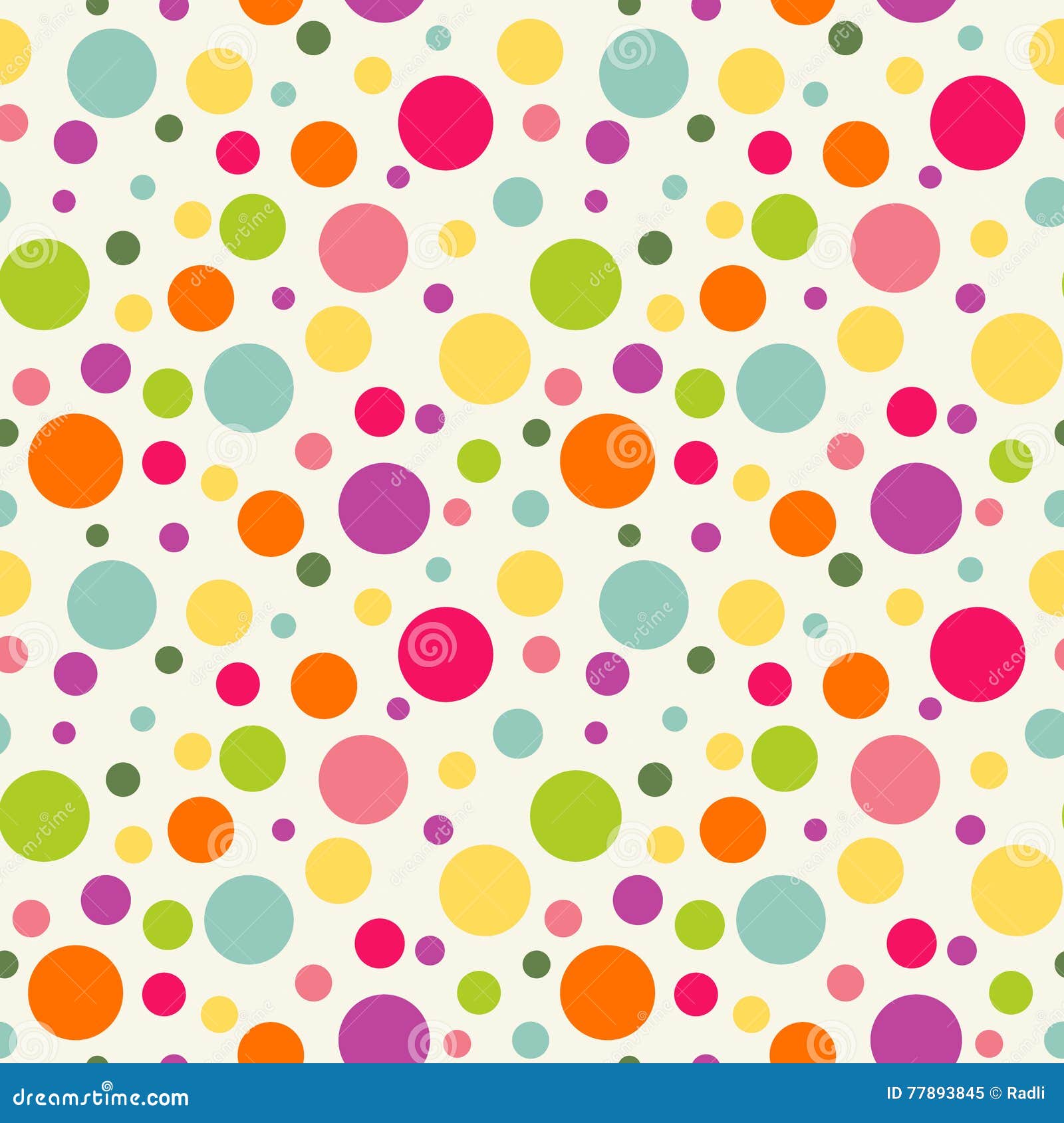 Seamless Pattern with Colorful Circles. Bright Background Stock Vector ...