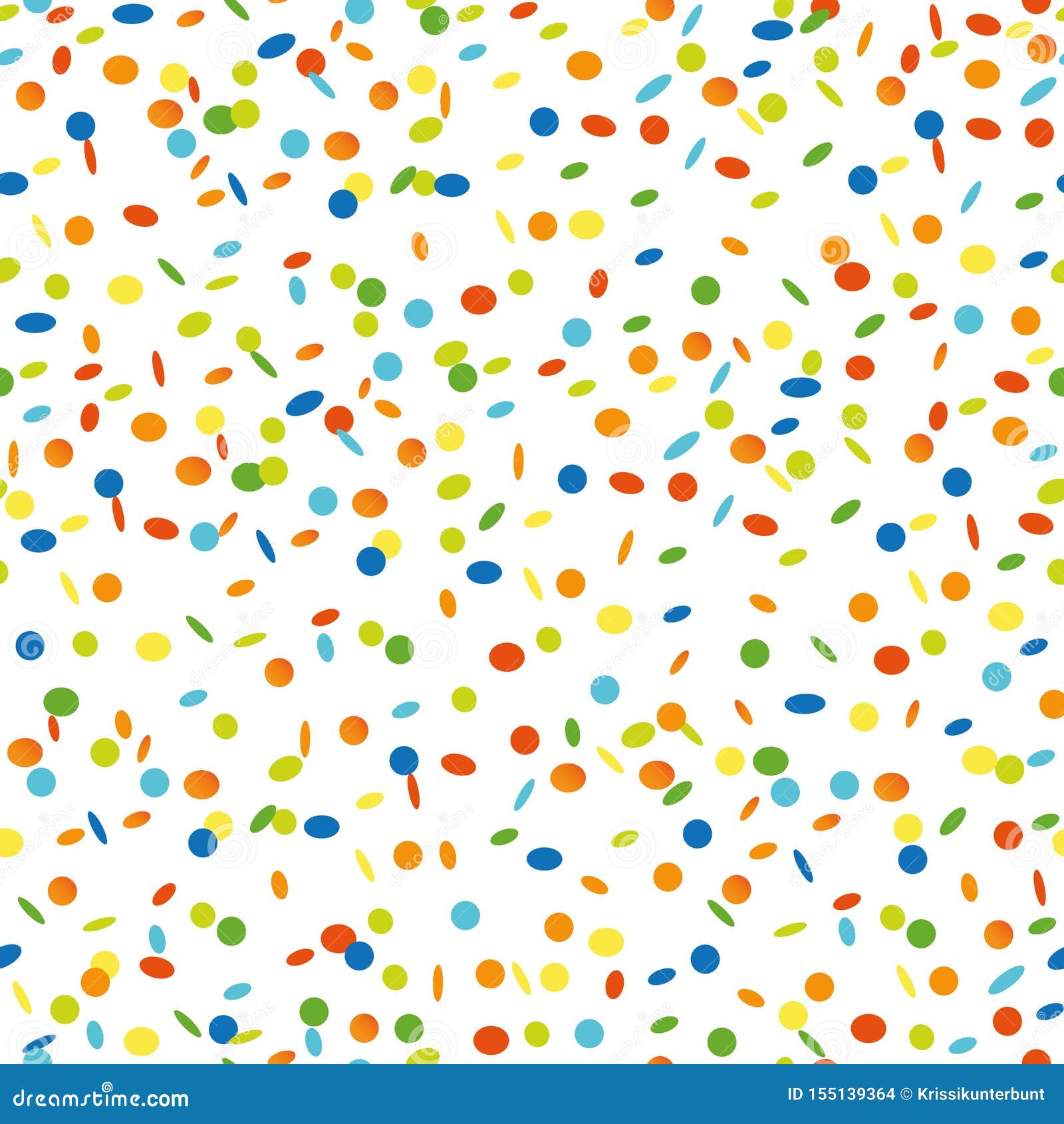 Seamless Pattern Colorful Confetti Rain on White Background Stock ...