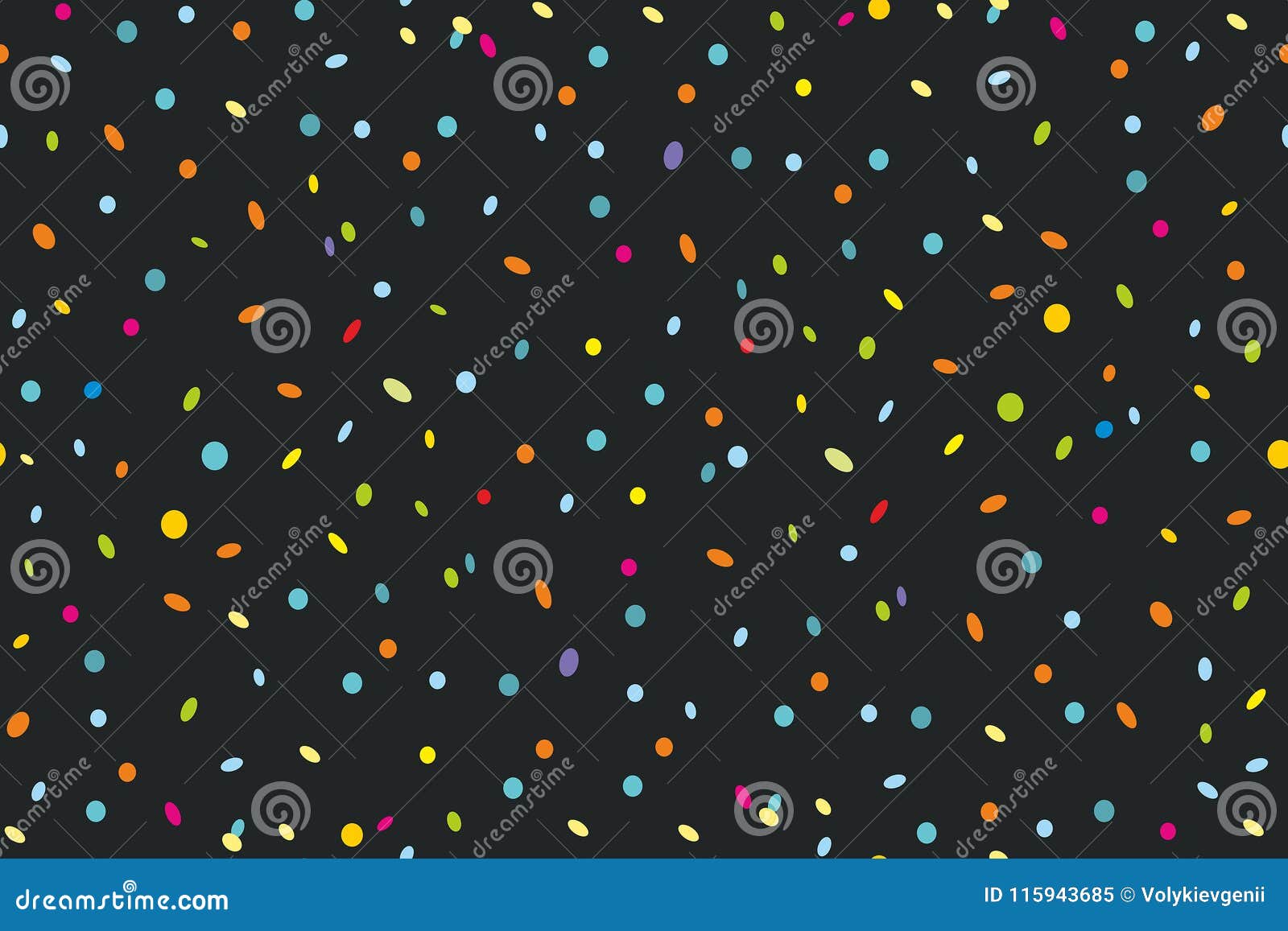 Seamless Pattern of Colorful Confetti Stock Vector - Illustration of ...