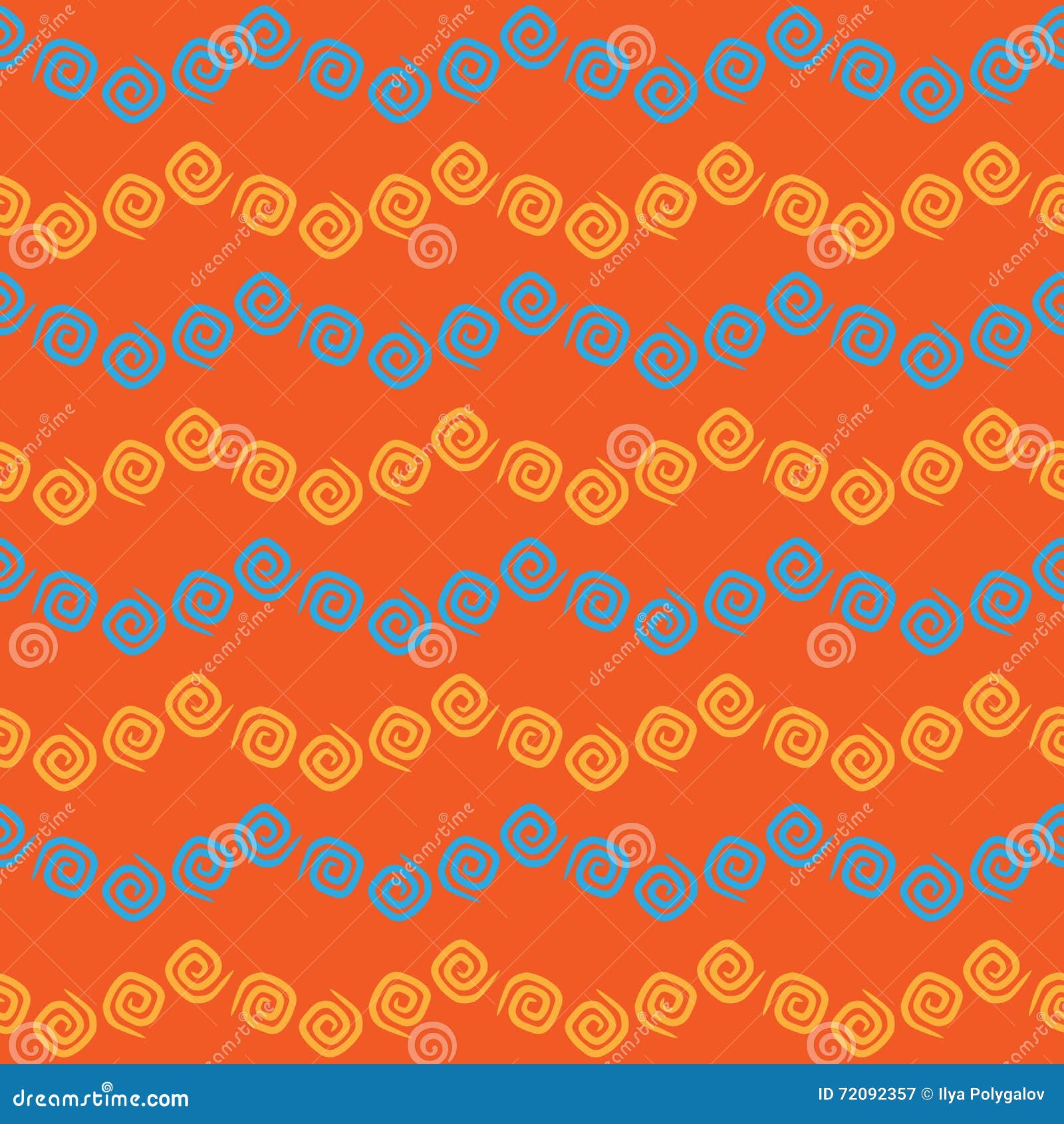 Seamless Pattern Colorful Curlicues Stock Illustration - Illustration ...