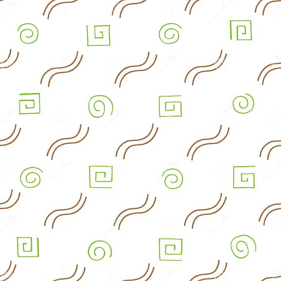 Seamless Pattern Colorful Curlicues Stock Vector - Illustration of ...