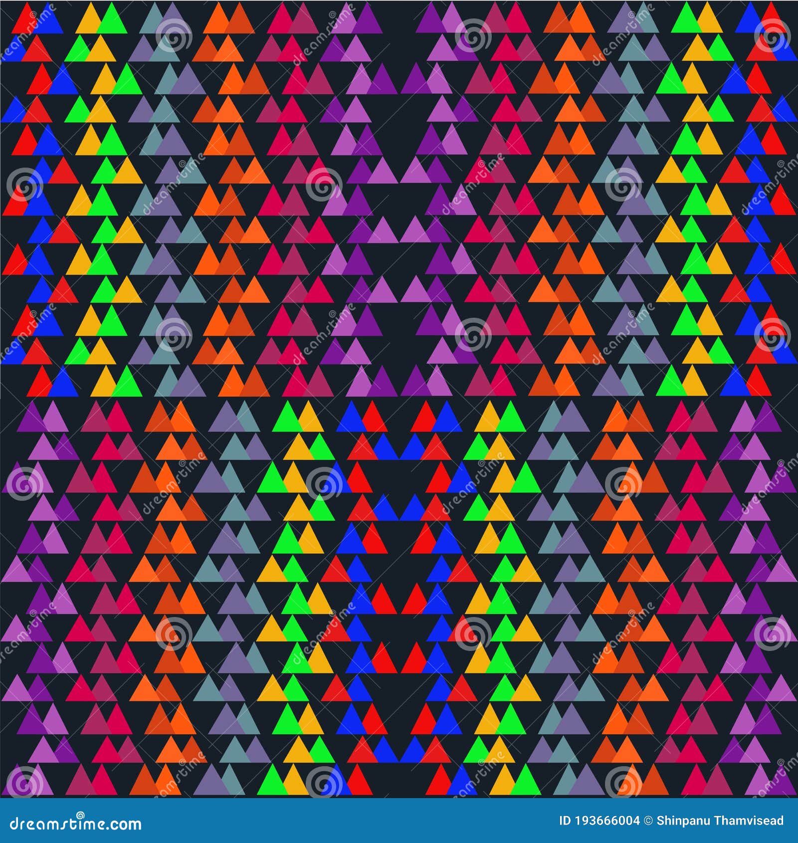 Seamless Pattern with Colorful Diamond. Triangle Pattern. Vector ...
