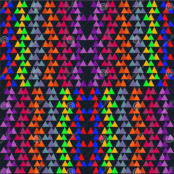 Seamless Pattern with Colorful Diamond. Triangle Pattern. Vector ...