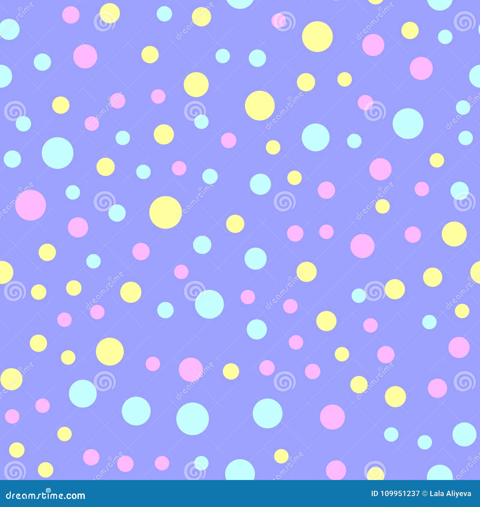 Seamless Pattern With Colorful Dots On Blue. Texture Pattern. Vector ...