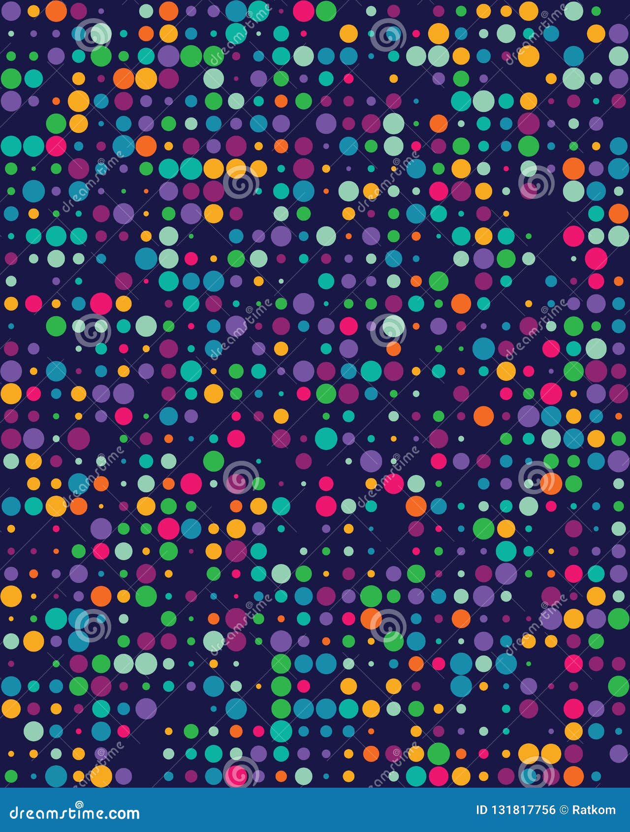 Seamless Pattern with Colorful Dots Stock Illustration - Illustration ...