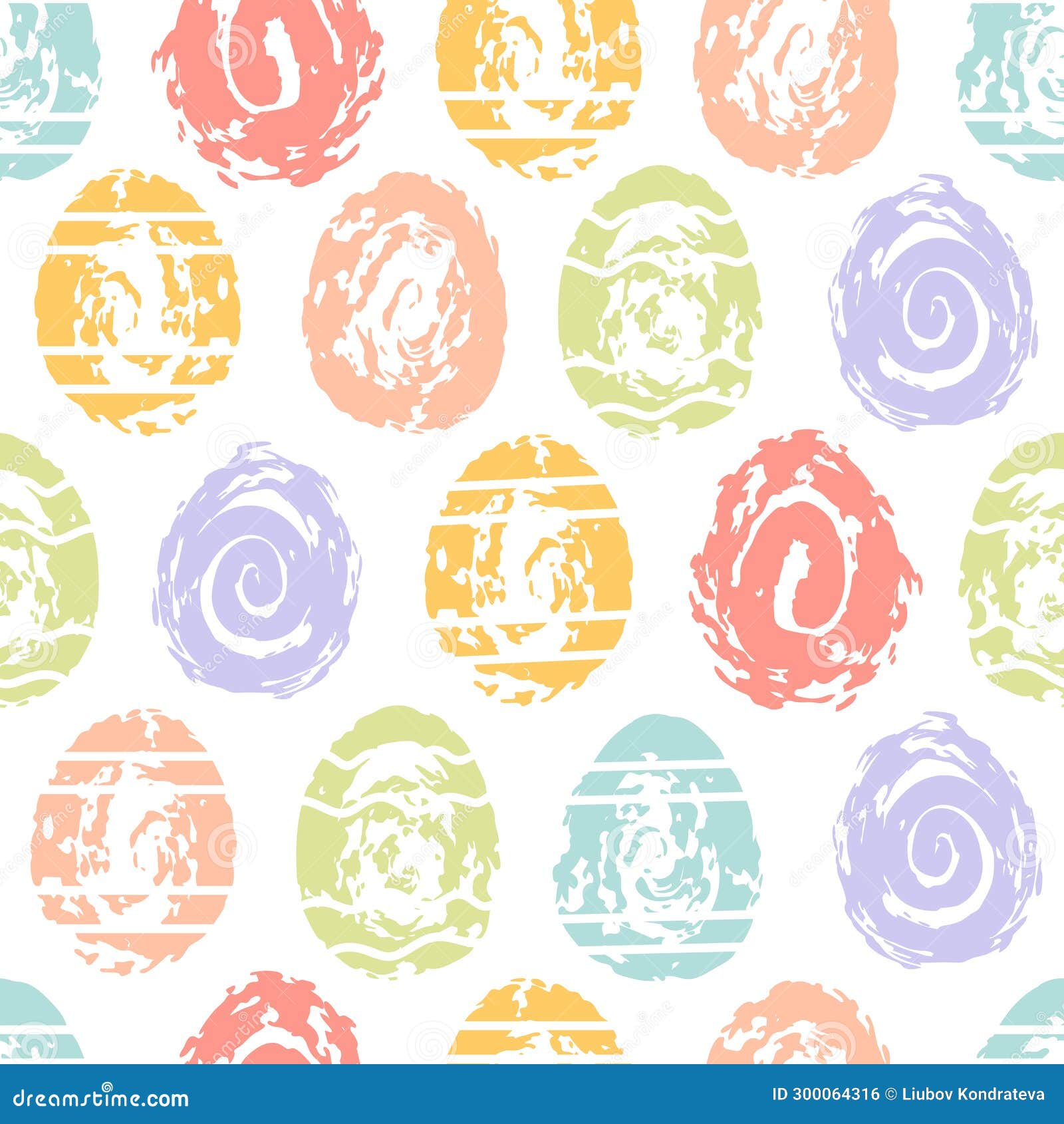 Seamless Pattern of Colorful Easter Chocolate Eggs in Abstract Style ...