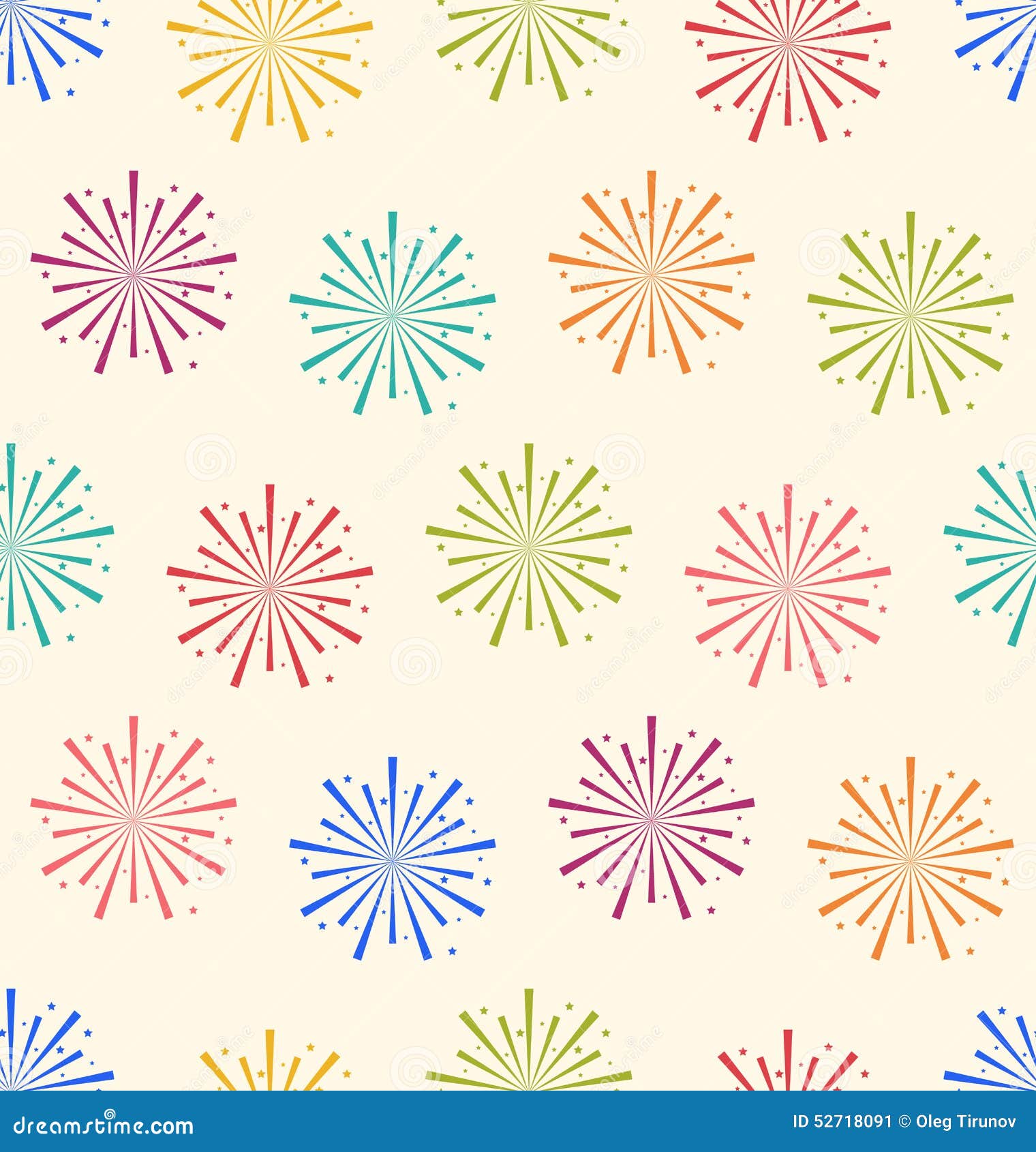 Seamless Firework. Isolated Vector Black Background | CartoonDealer.com ...