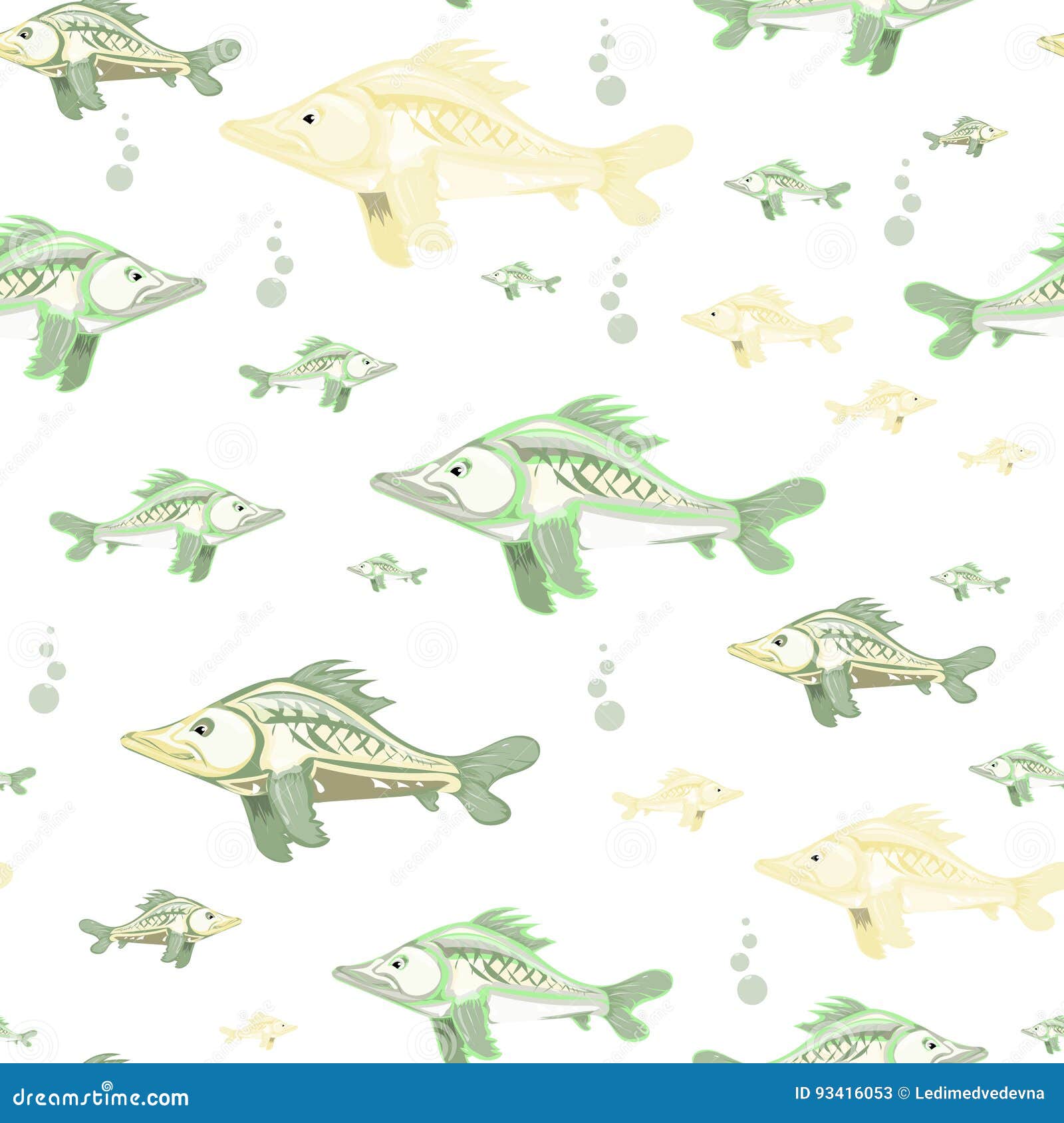 Seamless Pattern of Colorful Fish Stock Vector - Illustration of ...