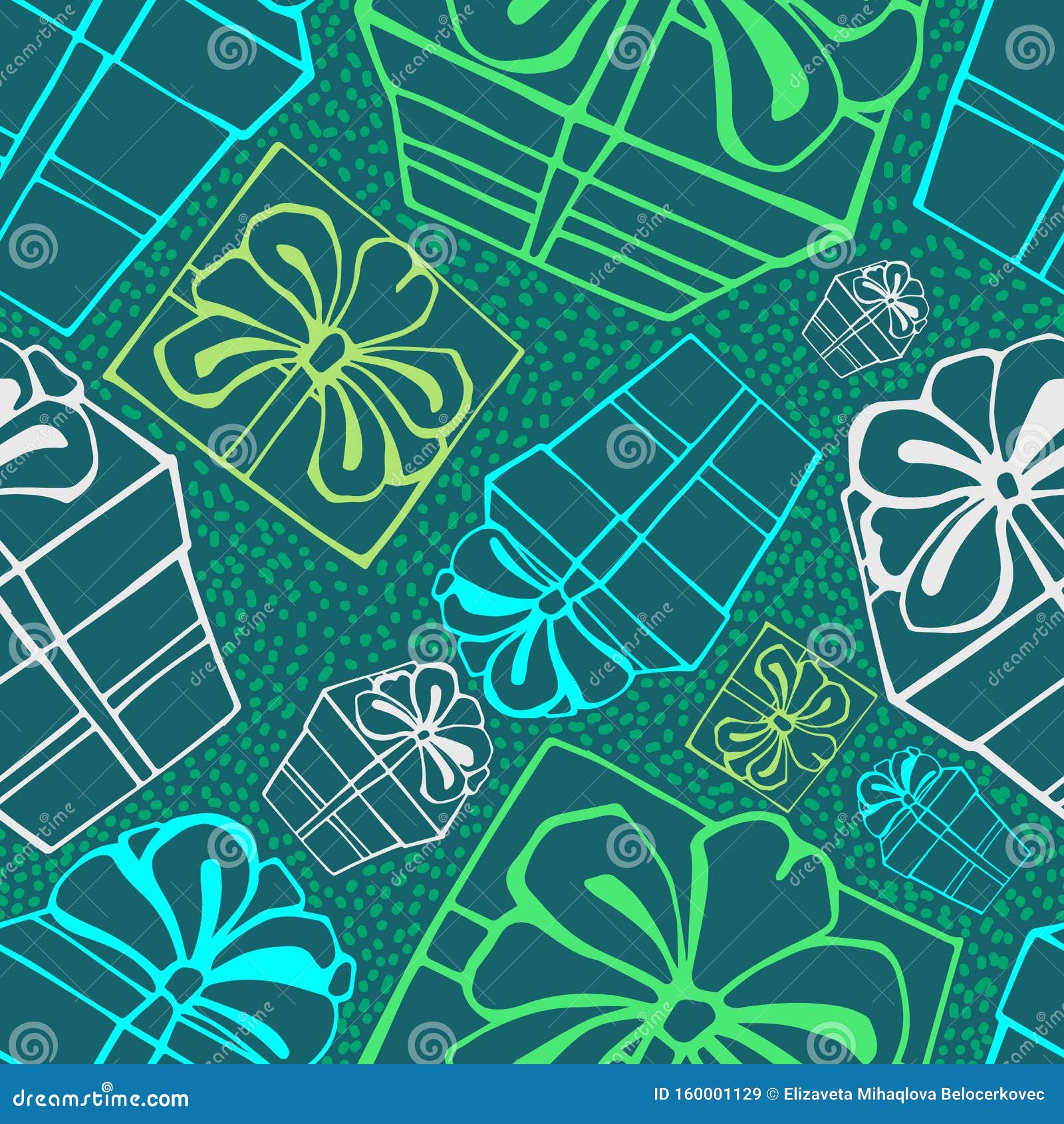 Seamless Pattern with Colorful Gift Boxes. Pattern for Fabric Print ...