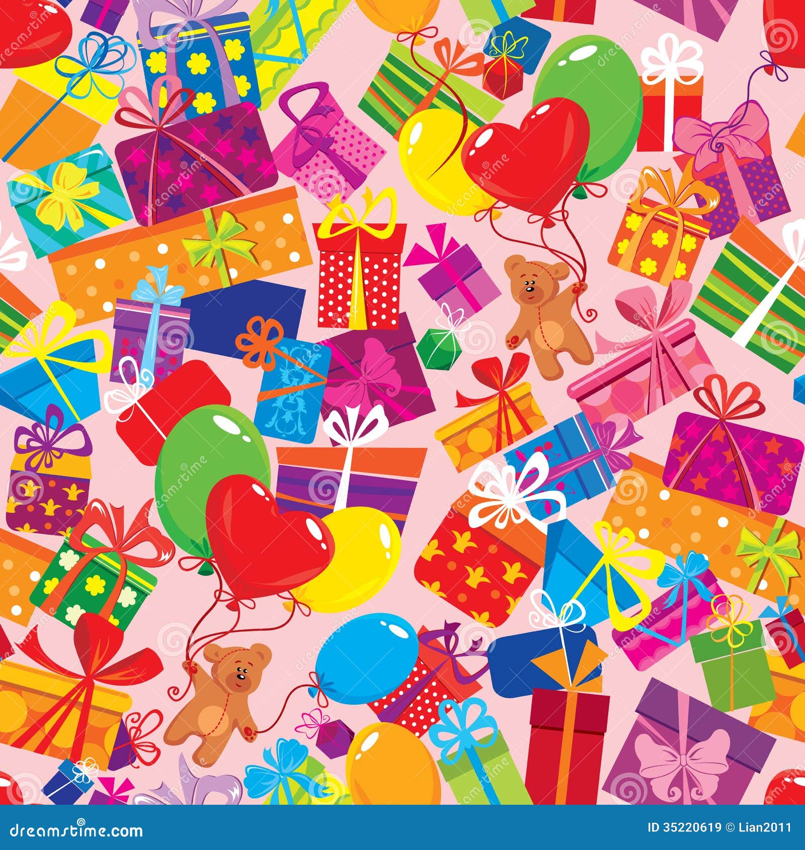 Seamless Pattern with Colorful Gift Boxes, Present Stock Vector ...