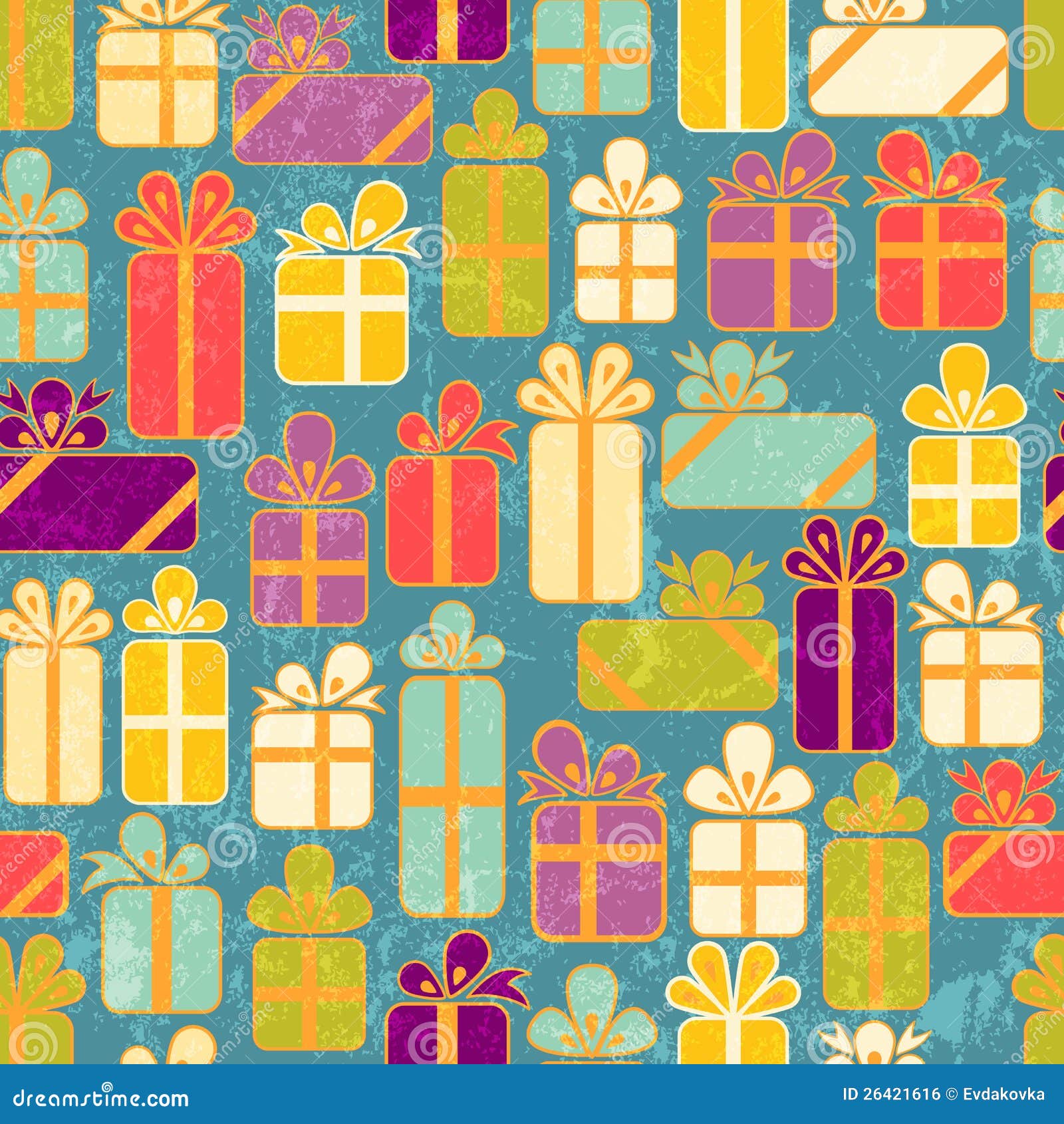 Seamless Pattern with Colorful Gifts Stock Vector - Illustration of ...