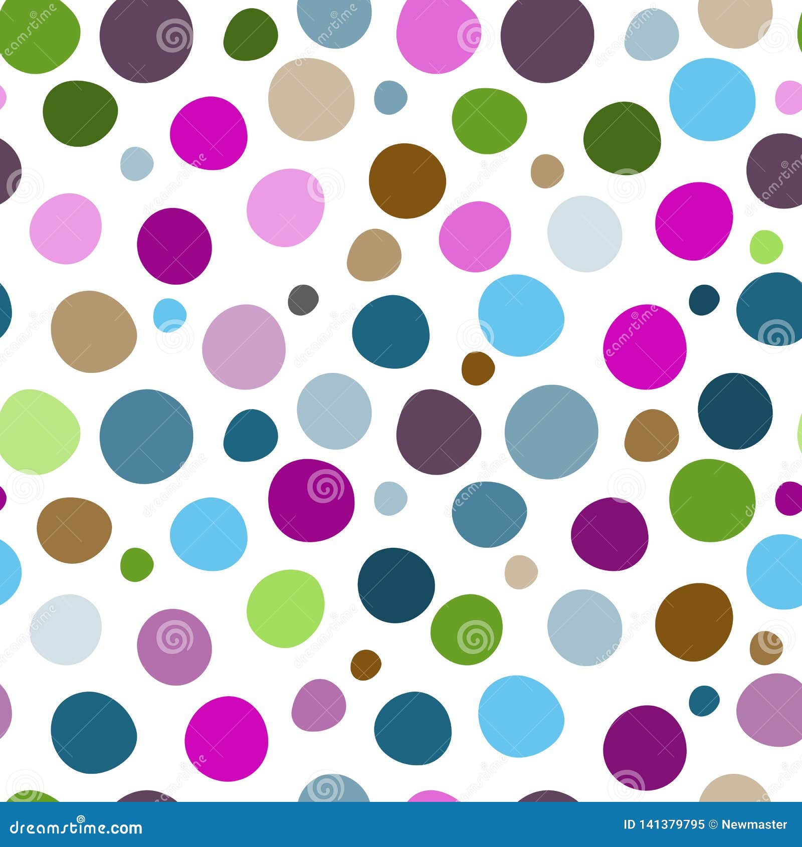 Seamless Pattern with Colorful Large and Small Deformed Polka Dots ... Seamless Pattern with Colorful Large and Small Deformed Polka Dots ...