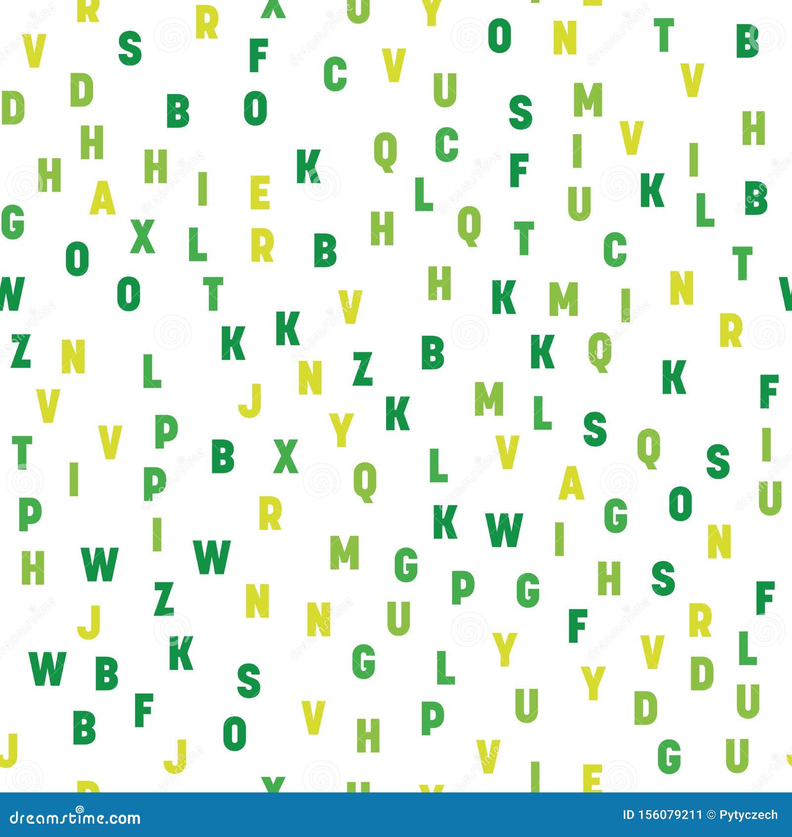 Seamless Pattern of Colorful Letters. Random Order Signs Stock Vector ...