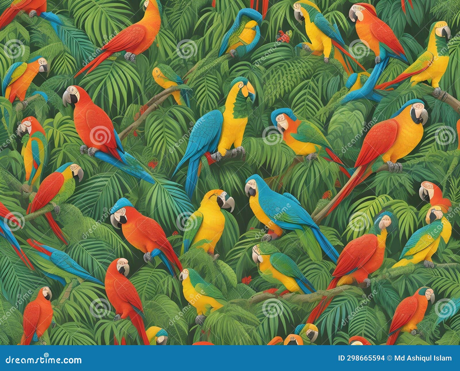 Vector Of Macaws Parrot On White Background. Bird Icon. | CartoonDealer ...