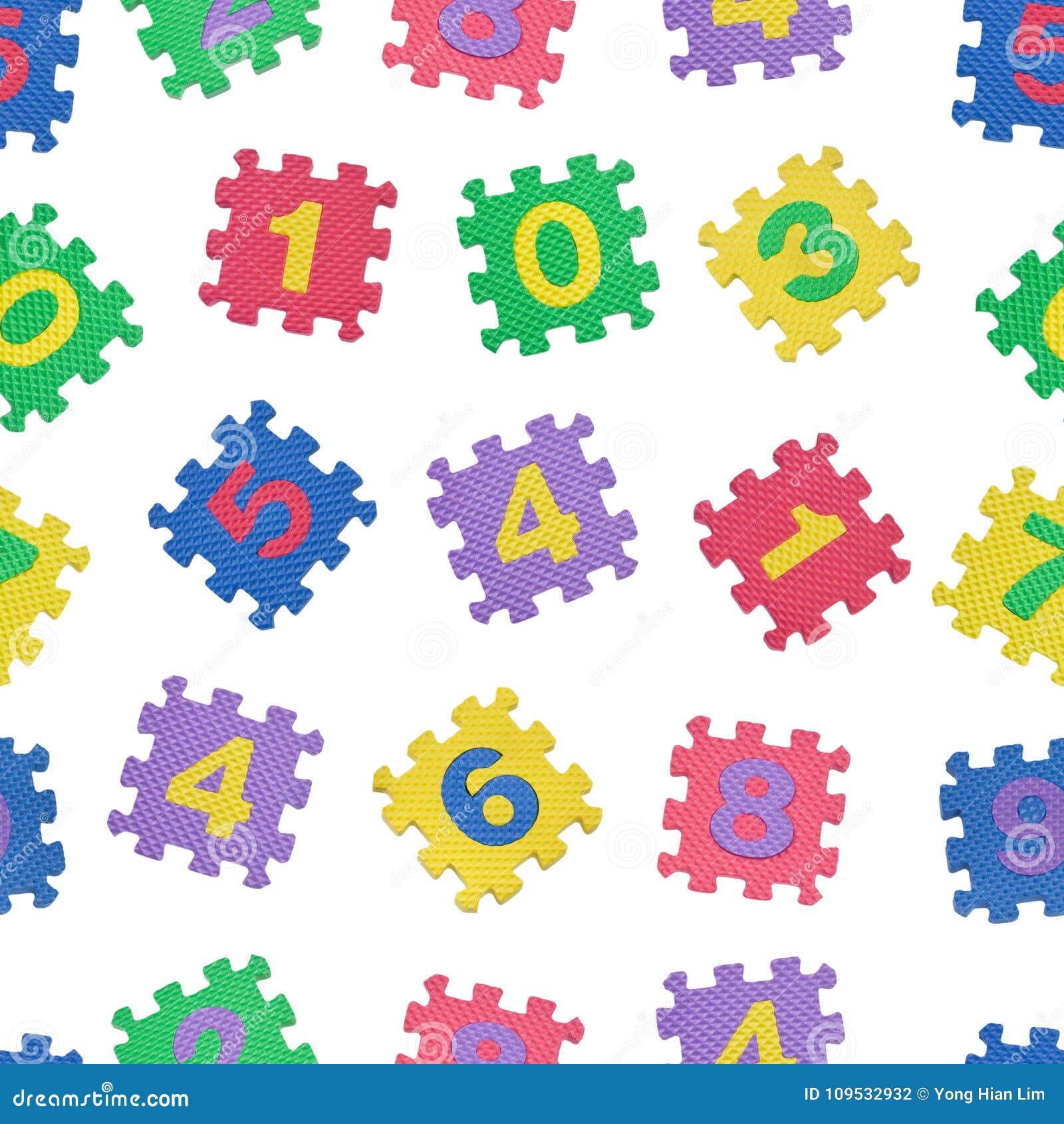 A Set Of Colorful Number On Yellow Background Royalty-Free Stock ...