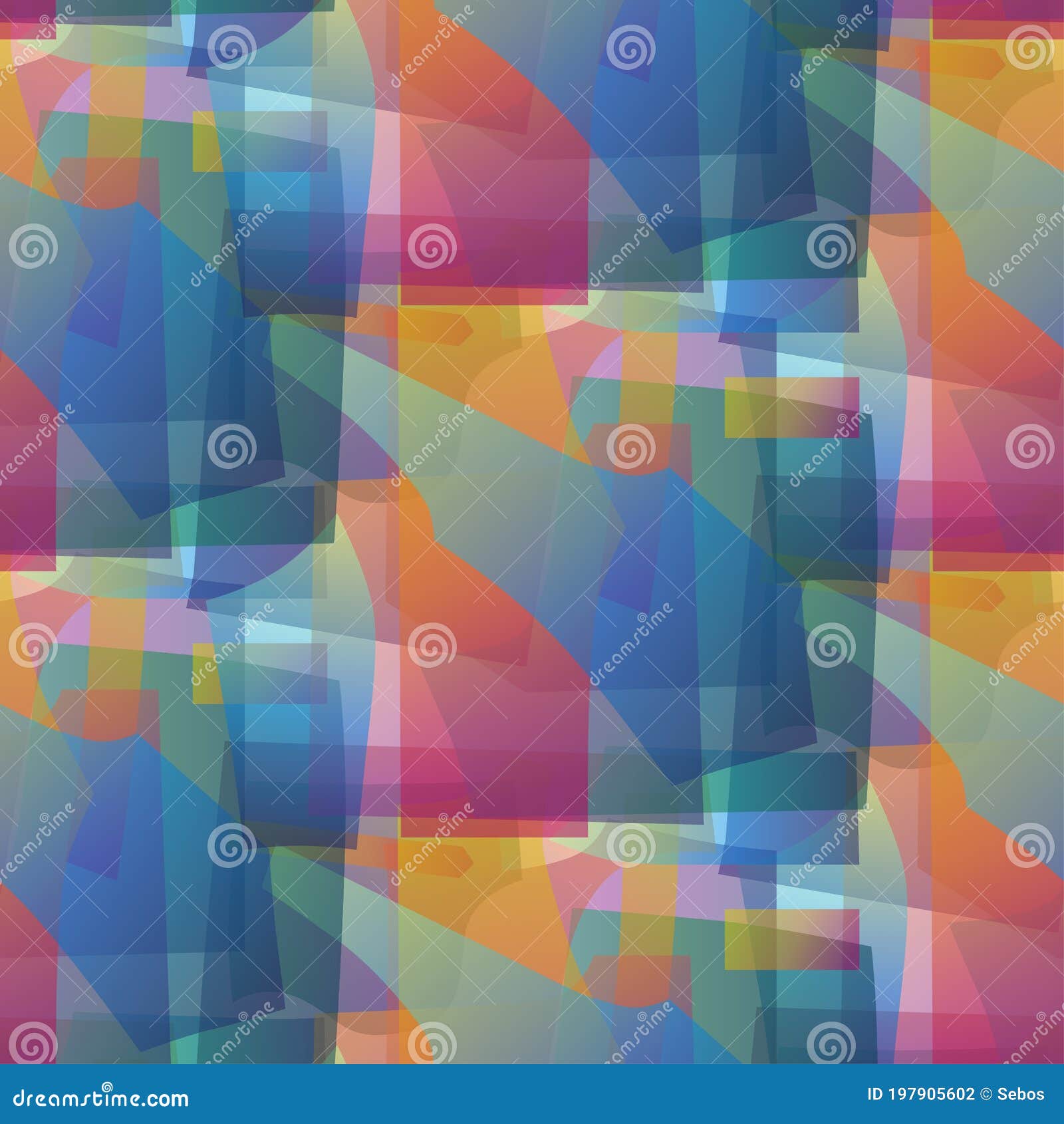 Seamless Pattern of Colorful Patterns To Sew. Sewing Abstract ...