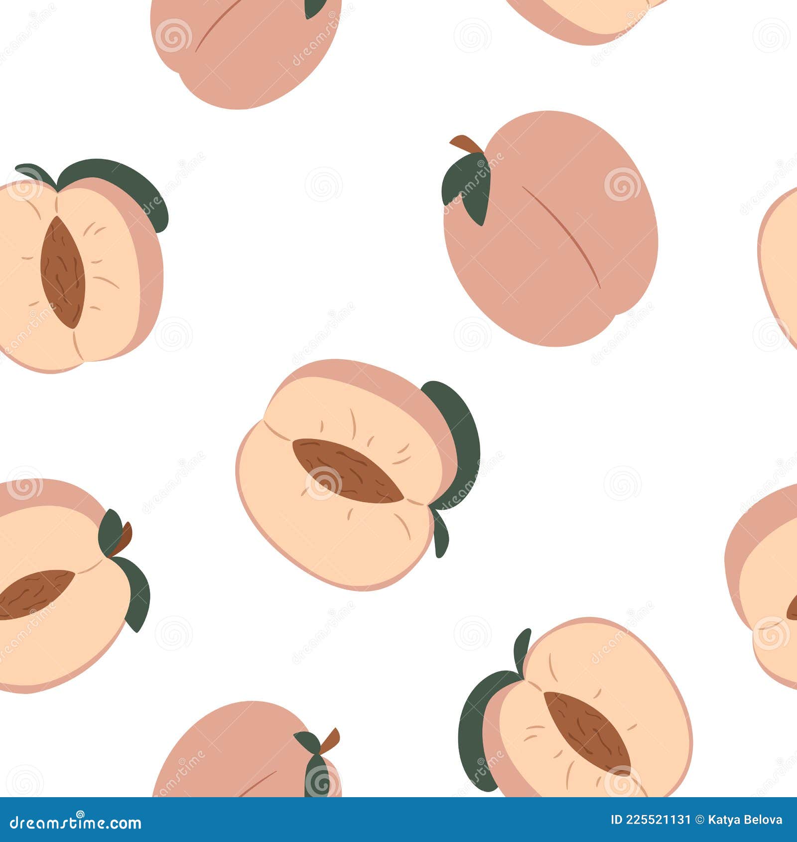 Seamless Pattern. Colorful on Peaches White Background for Design Stock ...