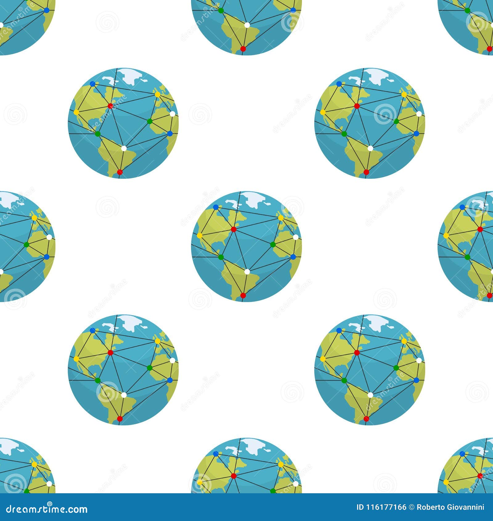 Earth and Globalization Seamless Pattern Stock Vector - Illustration of ...