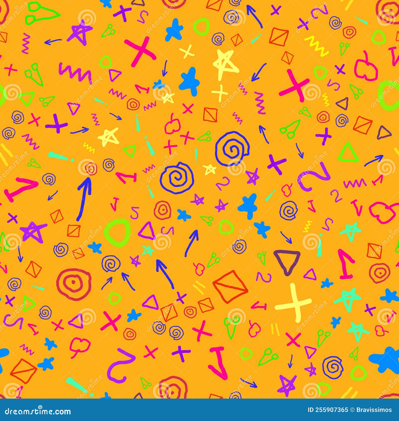 Seamless Pattern with Colorful School Stock Vector - Illustration of ...