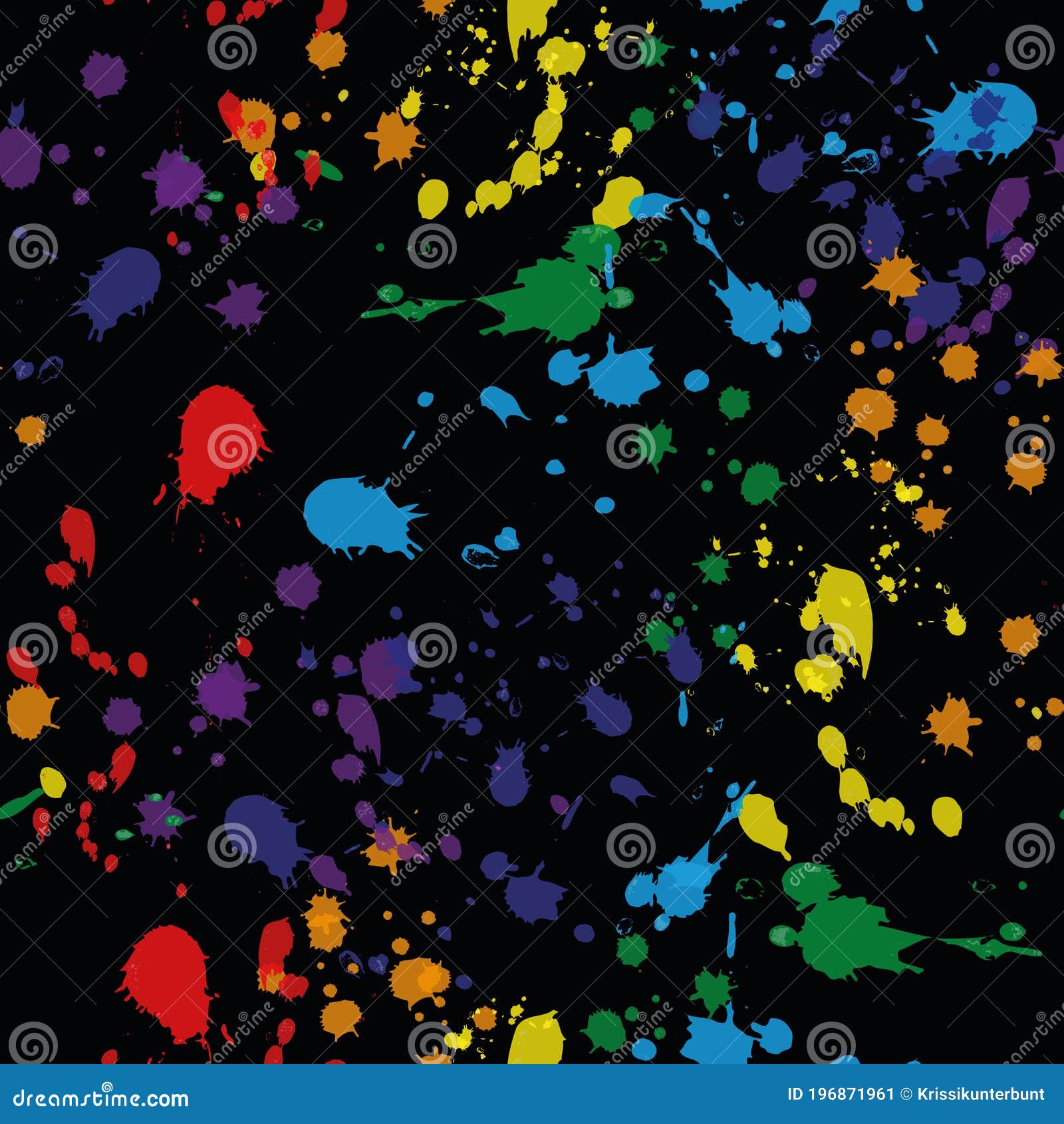 Seamless Pattern Colorful Splash of Color Stock Vector - Illustration ...